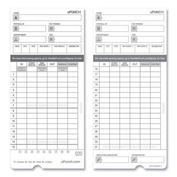 Office Time Clocks & Punch Cards for Reliable Attendance Tracking