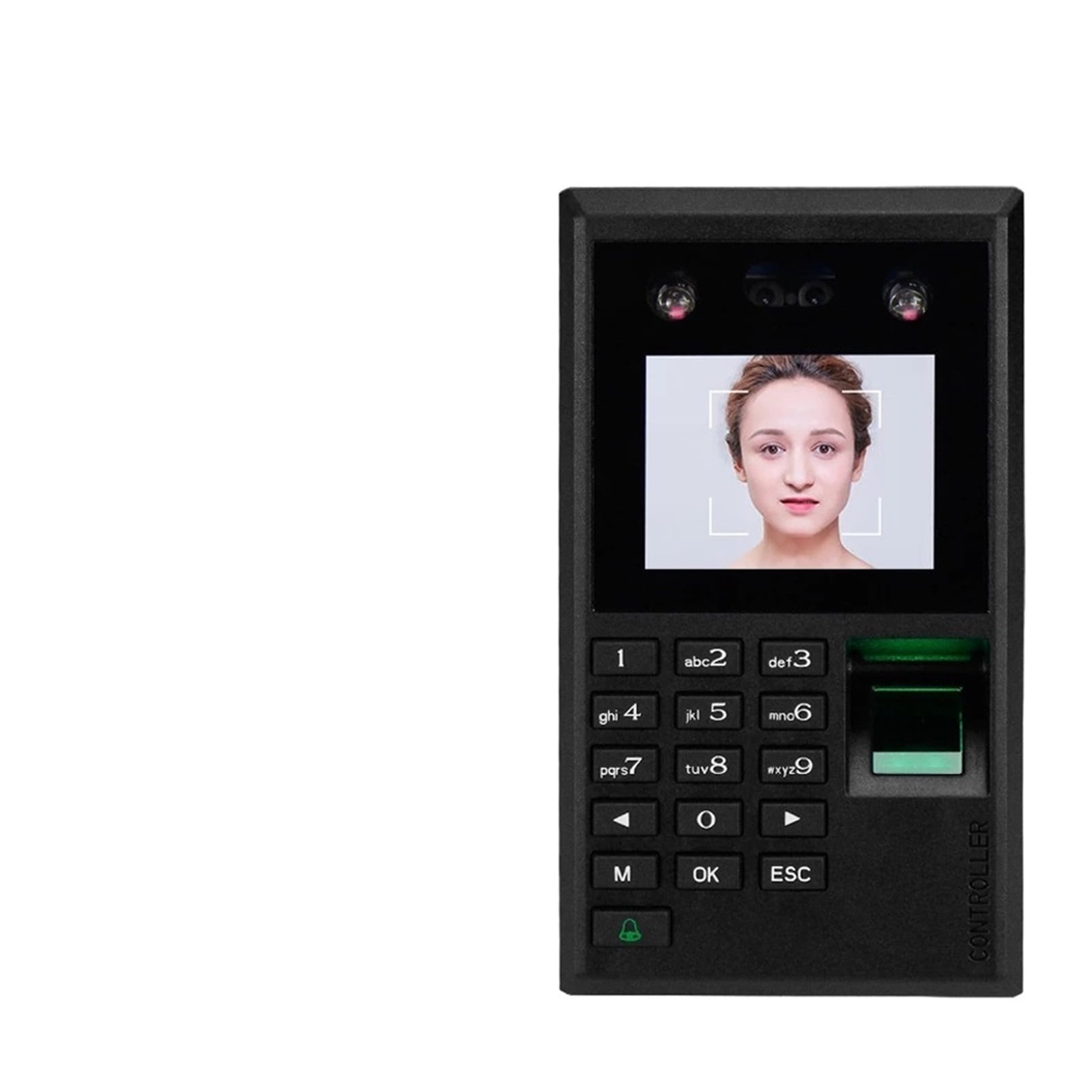 Time Clock, Dynamic Face Recognition Keyboard Fingerprint Reader ...