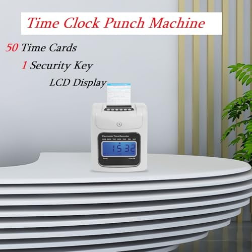 Time Clock Punch Machine, Time Clocks for Small Business with 50 Time ...