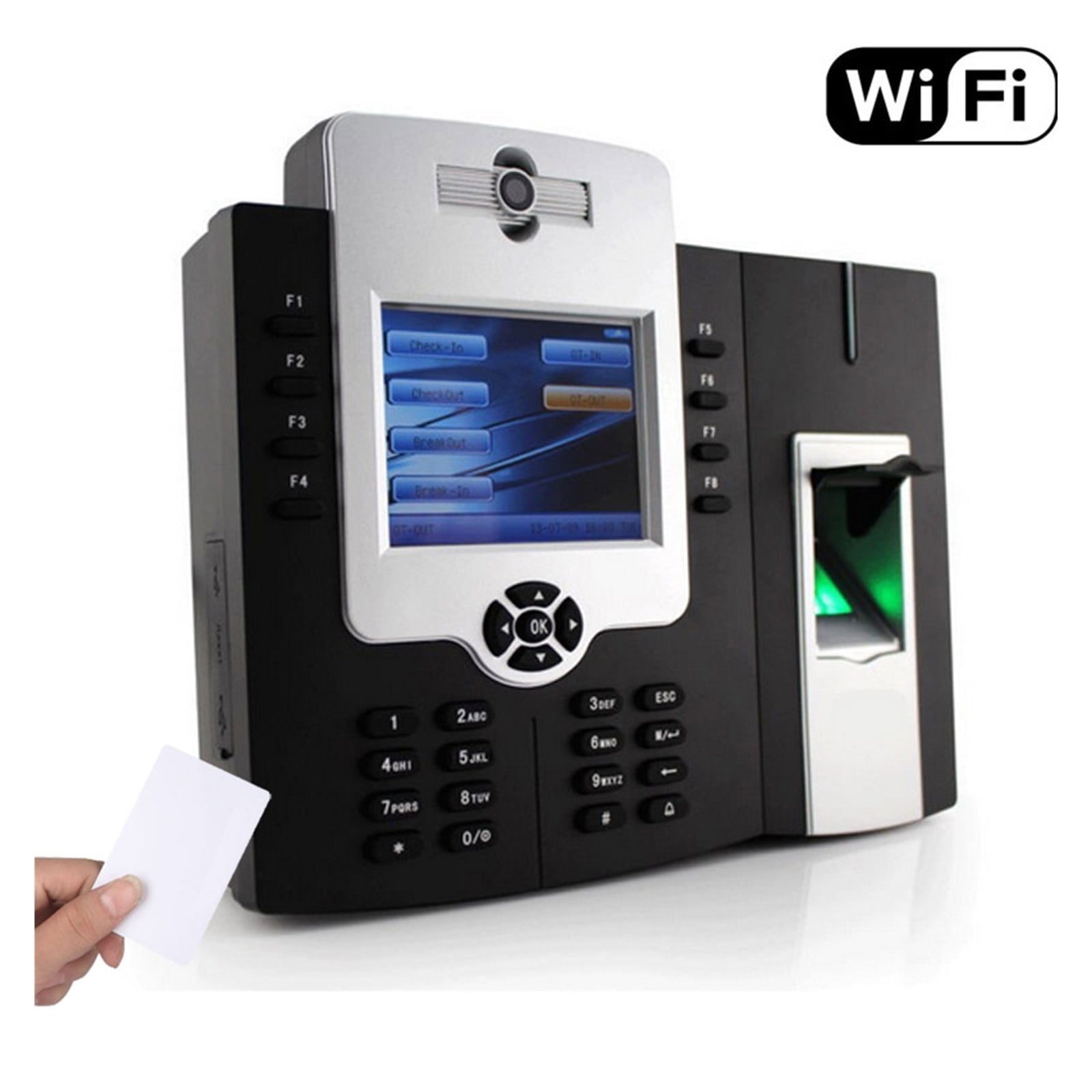 Time Clock, Tcp/Ip Fingerprint Card Time Attendance Machine With Camera ...