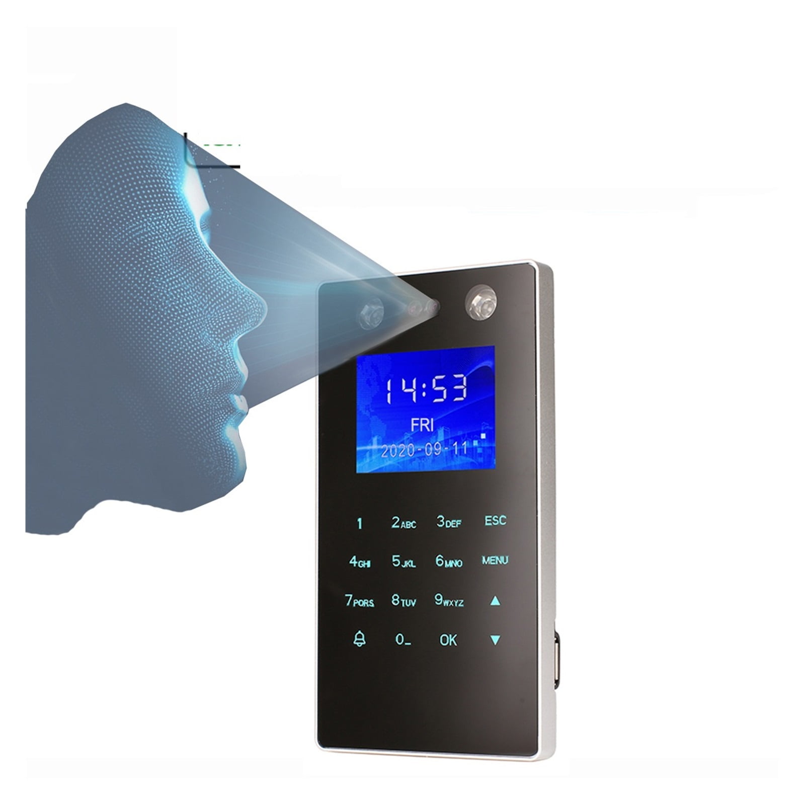 Time Clock, Tcp/ip Face Recognition Time Attendance Machine And Card Door Lock Access Control ...