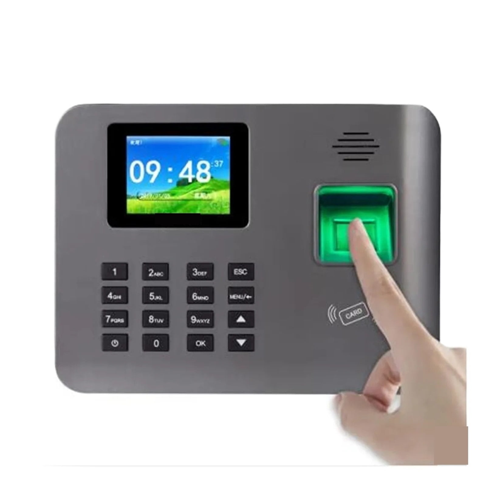 Time Clock,Time Machine 2.4Inch Fingerprint Time Attendance Machine ...