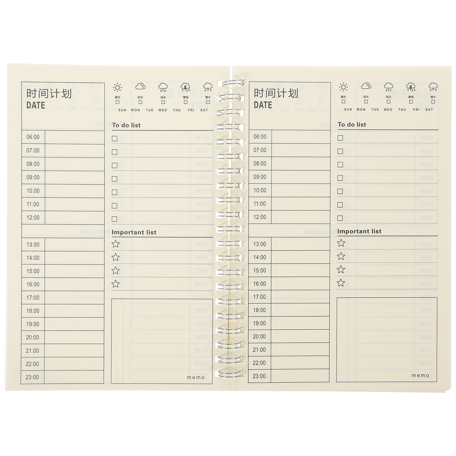 Time Diary Academic Year Planner Note Book Portable Calendar Nookbook ...