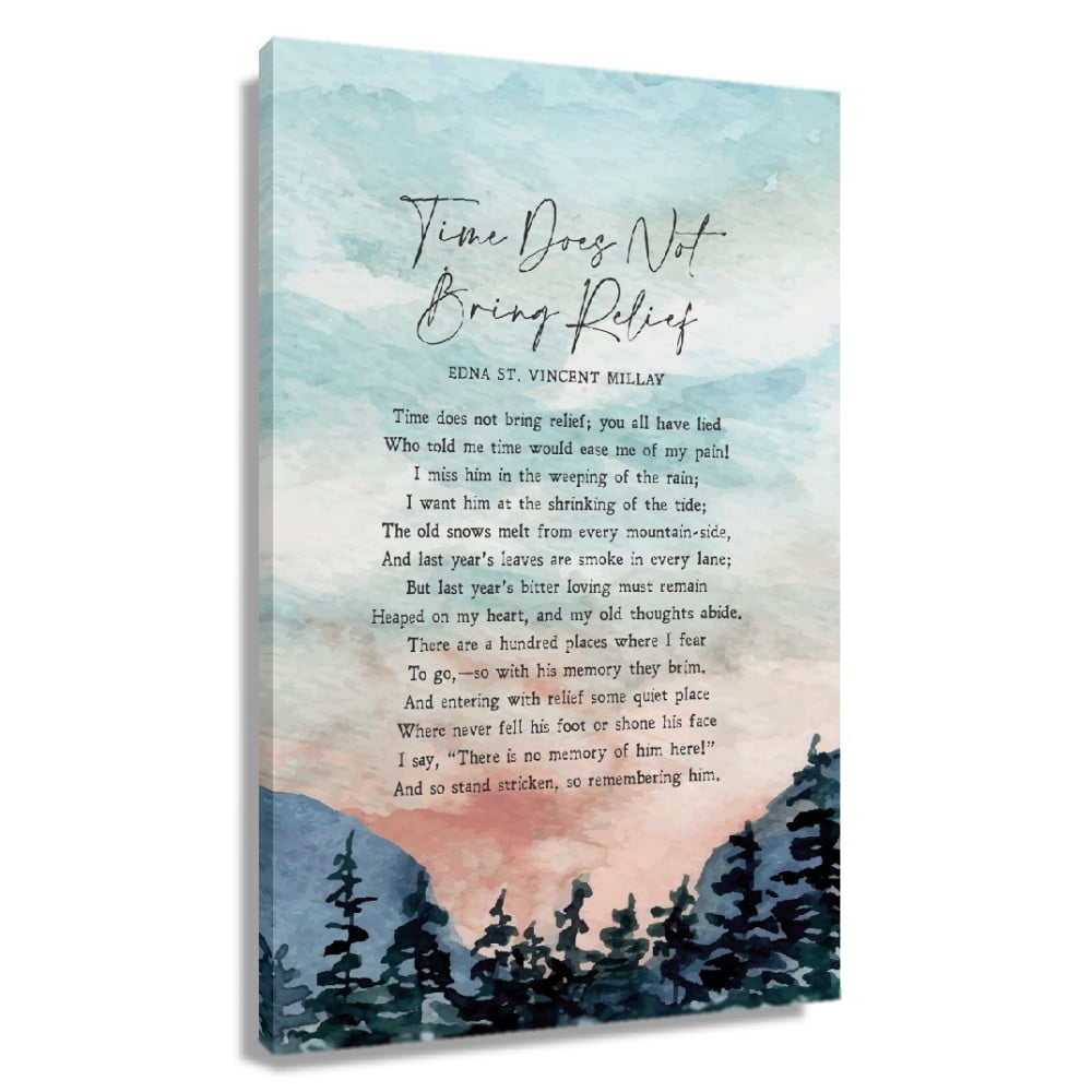 Time Does Not Bring Relief Wall Art, Canvas Painting for Memorial or ...