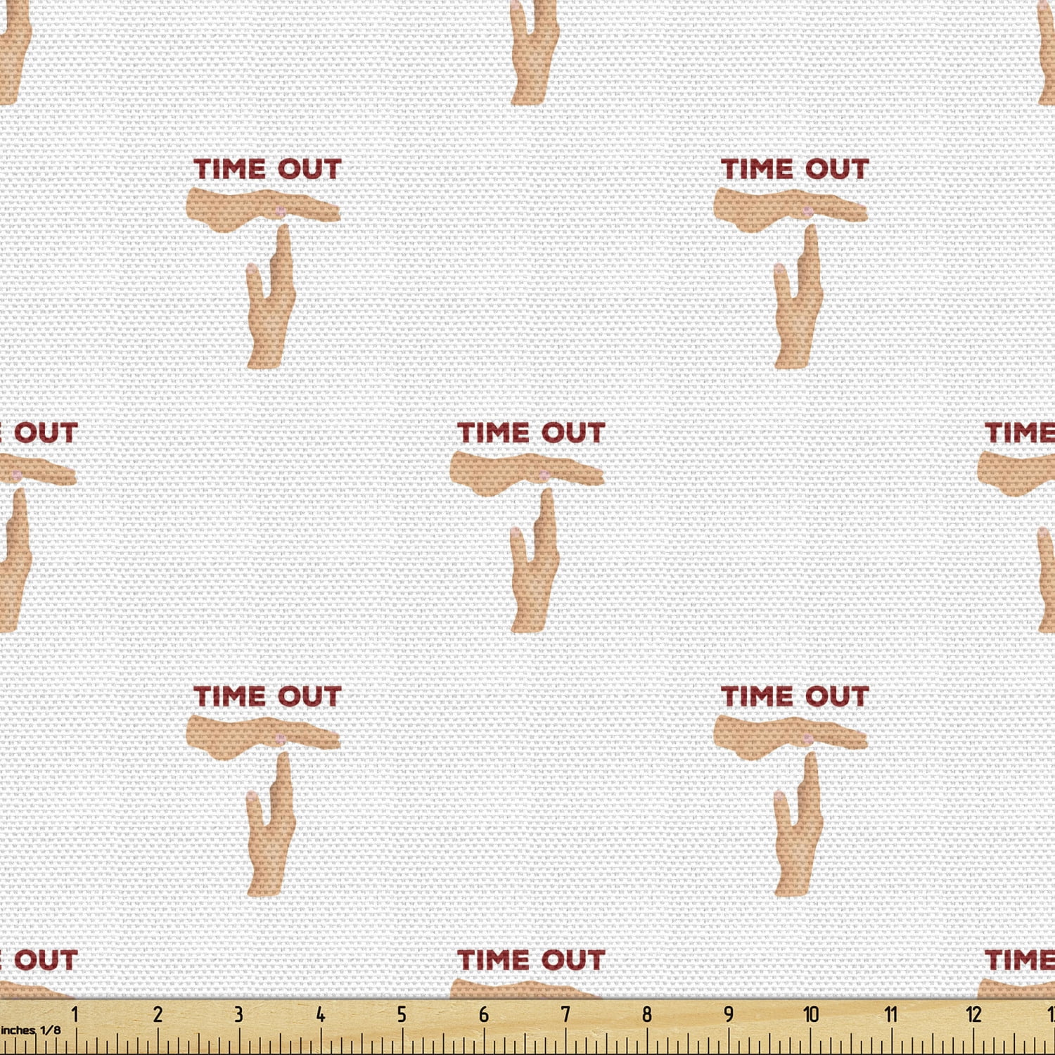 Ambesonne Time out Fabric by the Yard Upholstery, Basketball Concept ...