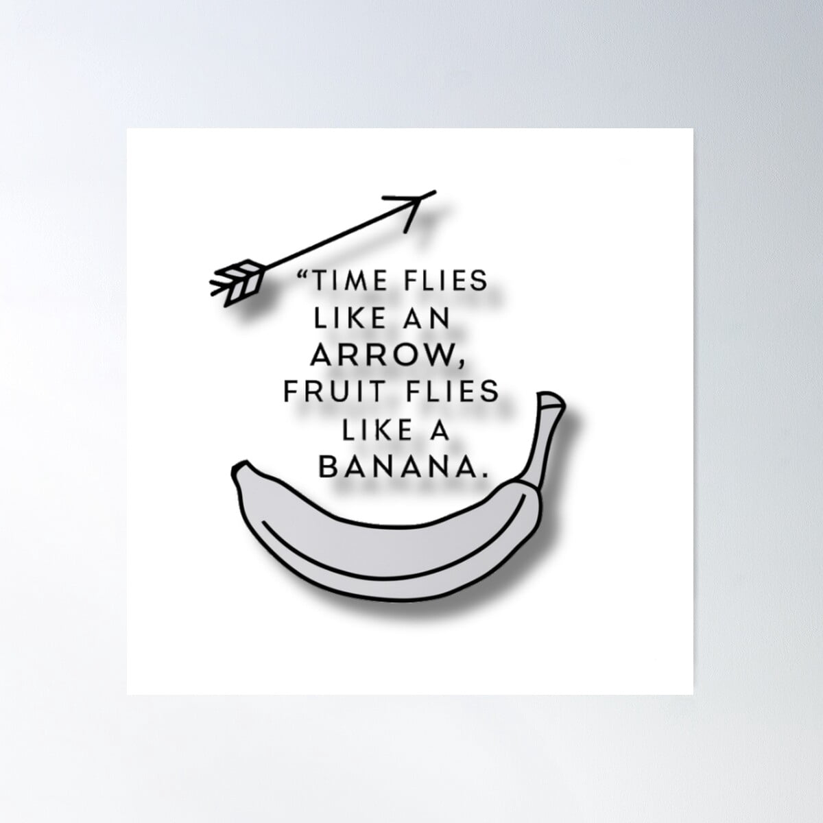 Time Flies Like An Arrow, Fruit Flies Like A Banana Poster Wall Art ...
