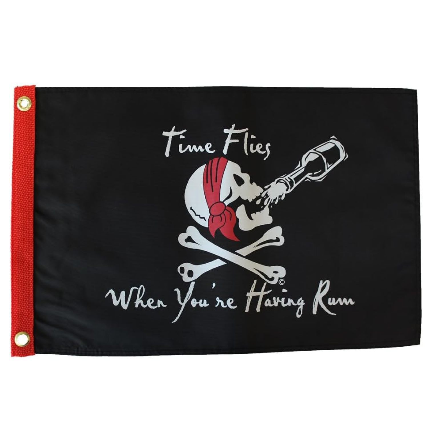 Time Flies When You're Having Rum - 12 in x 18 in Pirate Flag - Walmart.com
