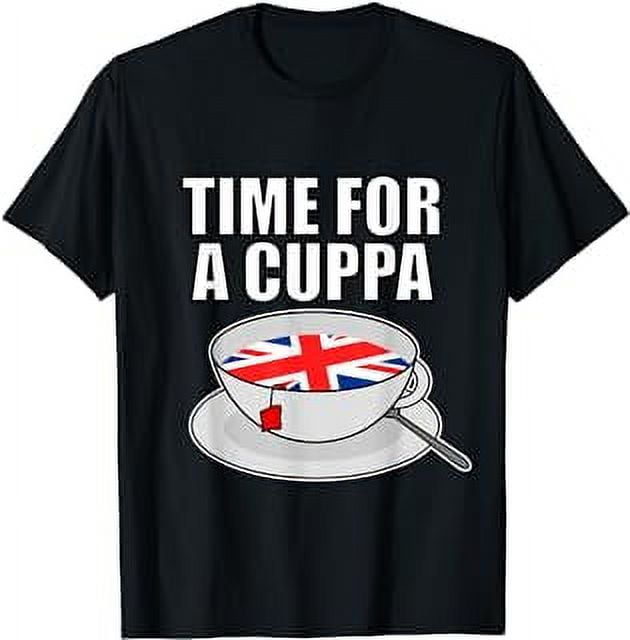 Time For A Cuppa UK United Kingdom Flag British Cup of Tea T-Shirt ...
