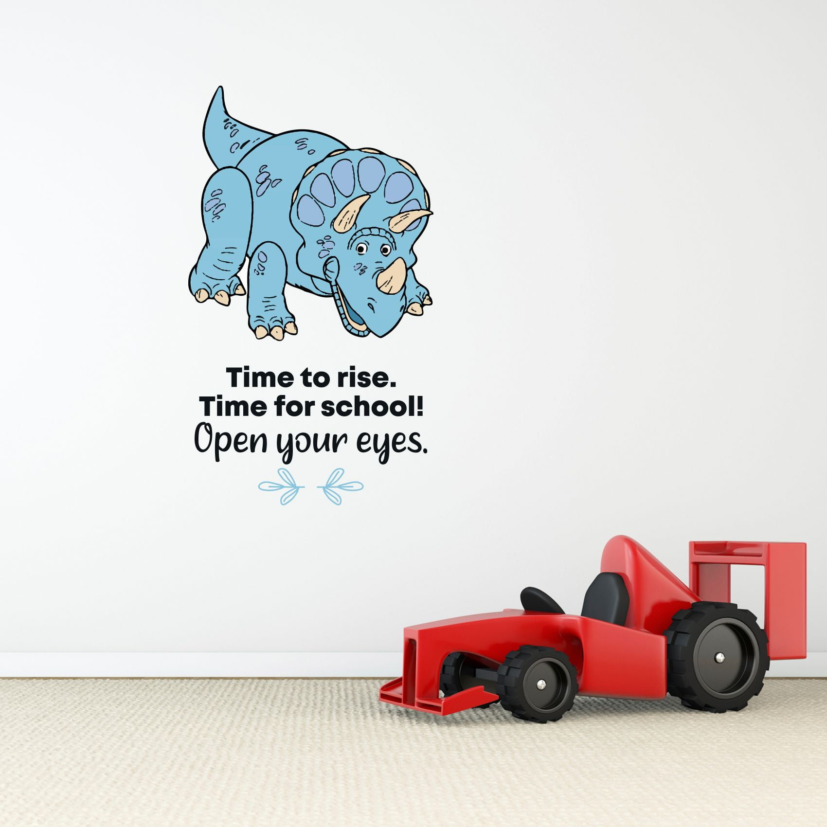 Time For School Dinosaur Life Quote Cartoon Quotes Decors Wall Sticker ...