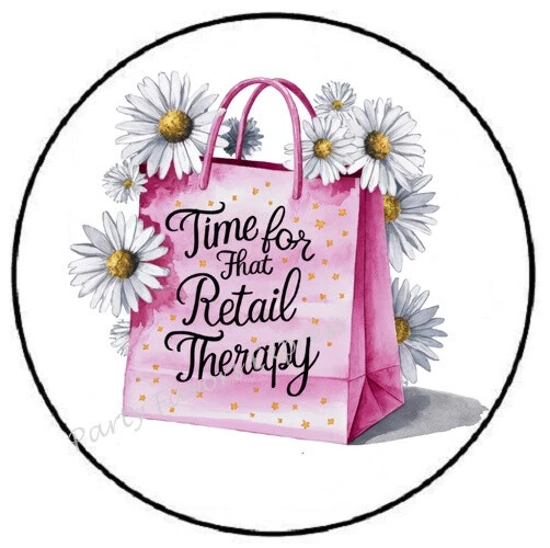 Time For That Retail Therapy Stickers Party Favor Phone Decal Water ...