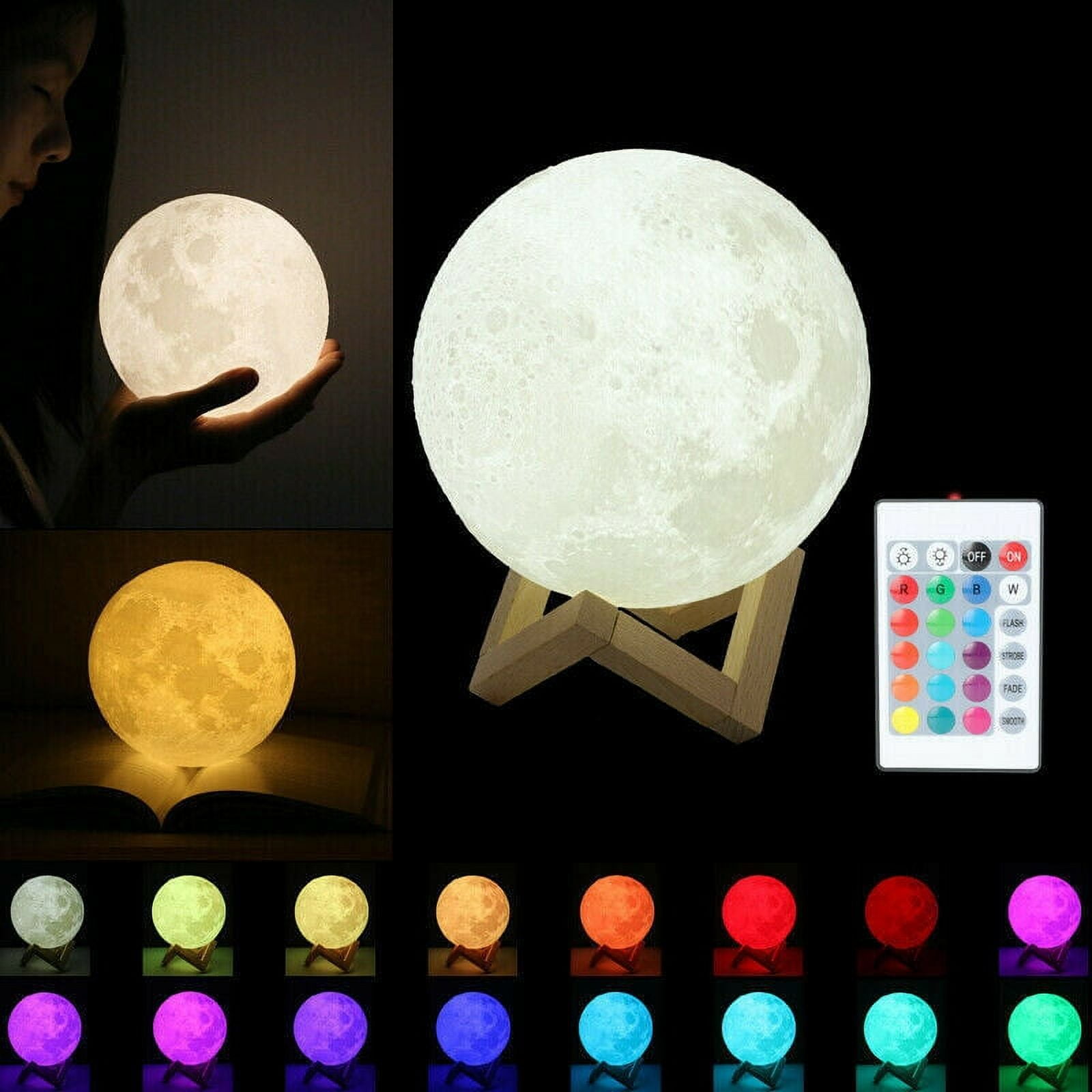 Time Frame Color Changing Dimmable Moon LED Night Light - Walmart.com