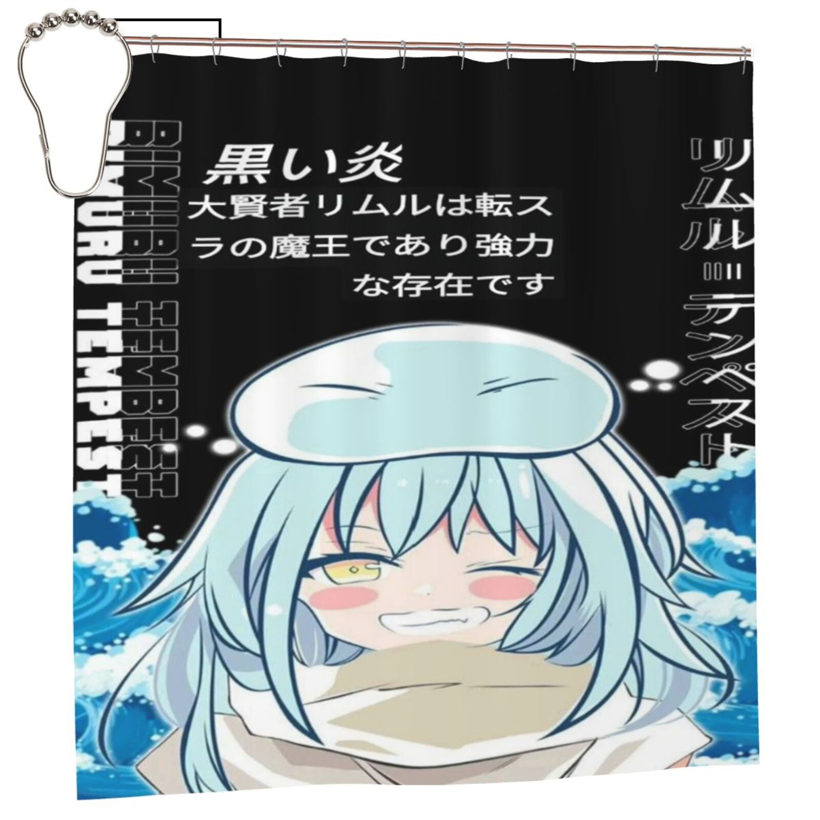 I Got Reincarnated As A Slime Shower Curtain Cartoon Decorative Bath ...