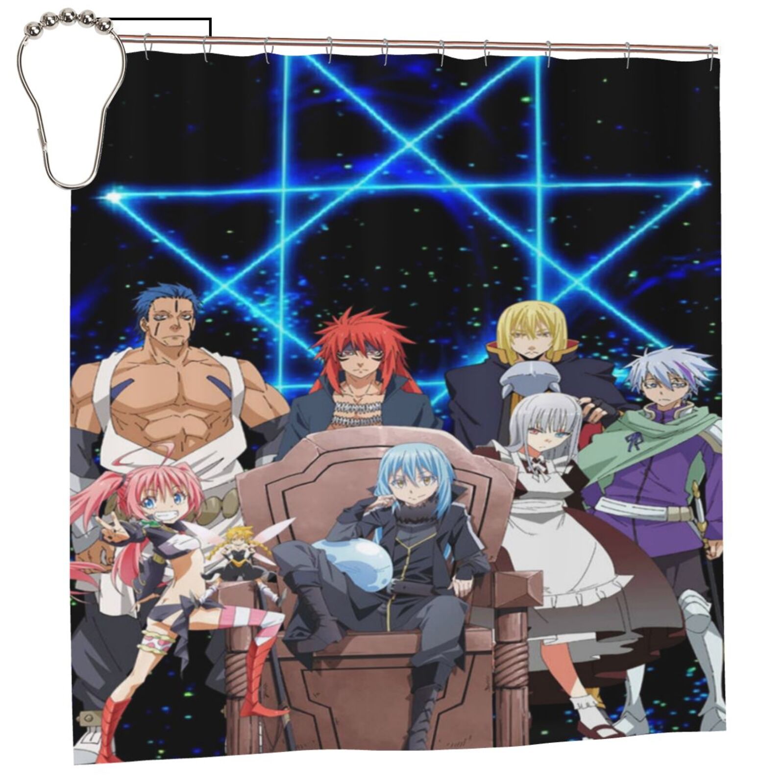 I Got Reincarnated As A Slime Shower Curtain Cartoon Decorative Bath ...