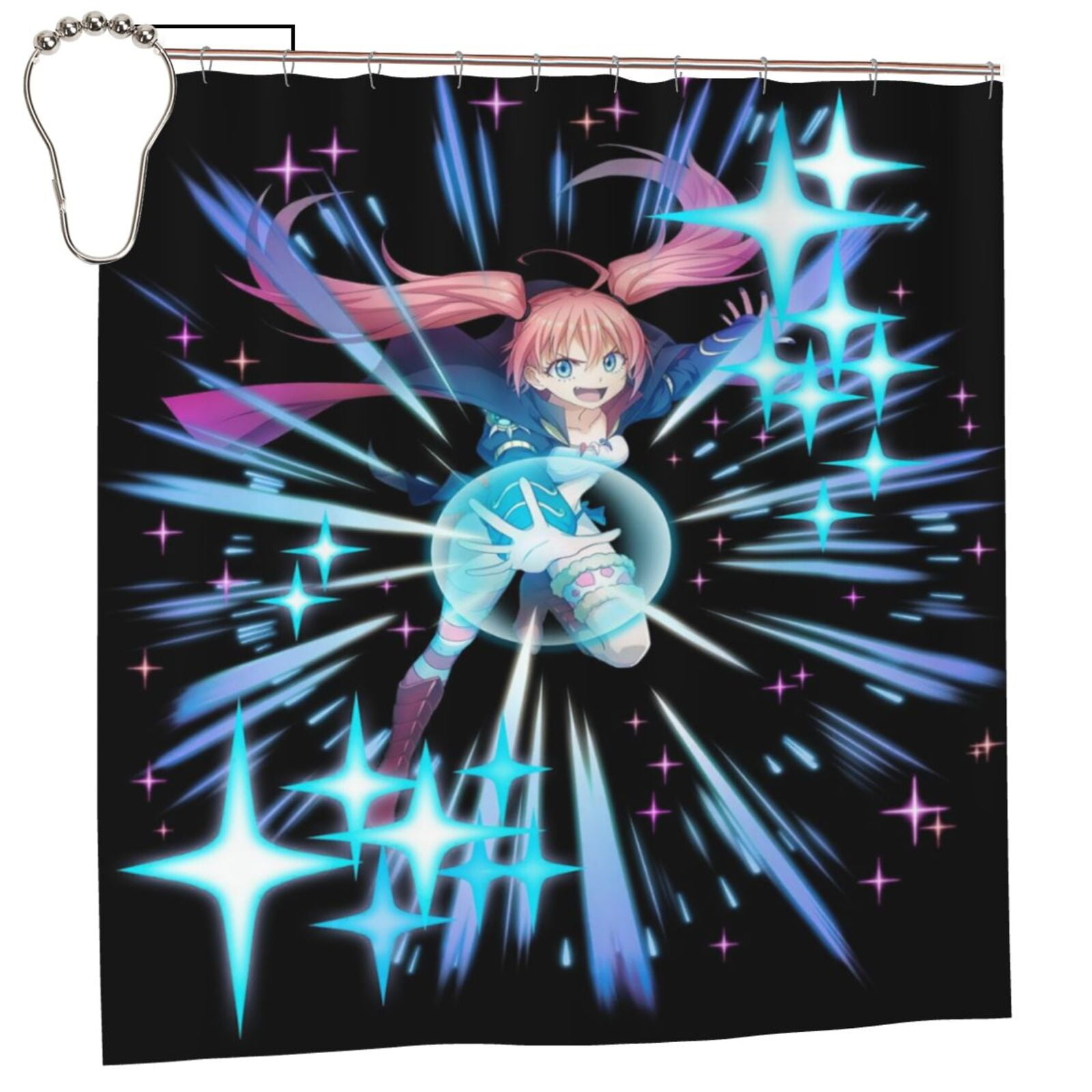 I Got Reincarnated As A Slime Shower Curtain Cartoon Decorative Bath ...
