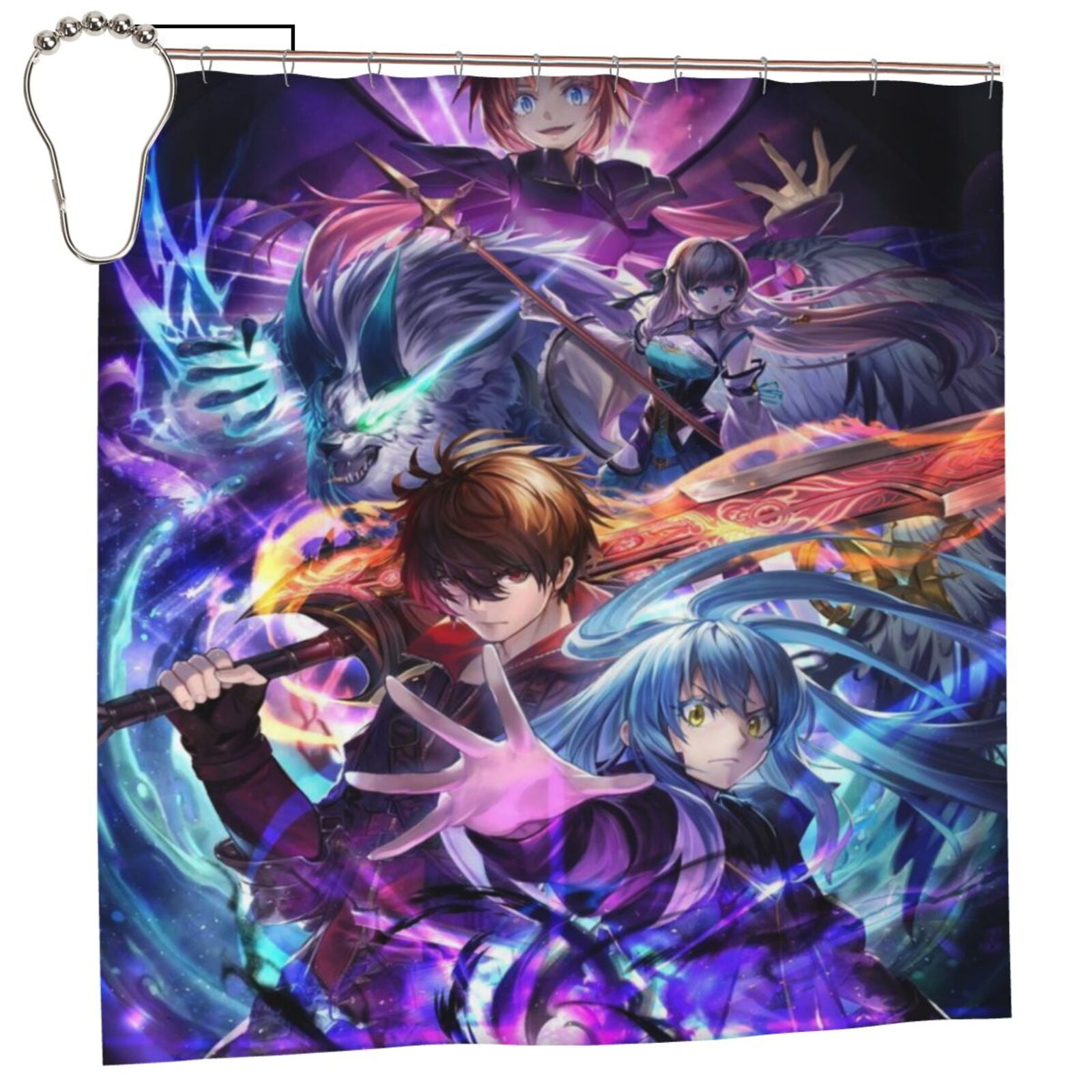 I Got Reincarnated As A Slime Shower Curtain Cartoon Decorative Bath ...