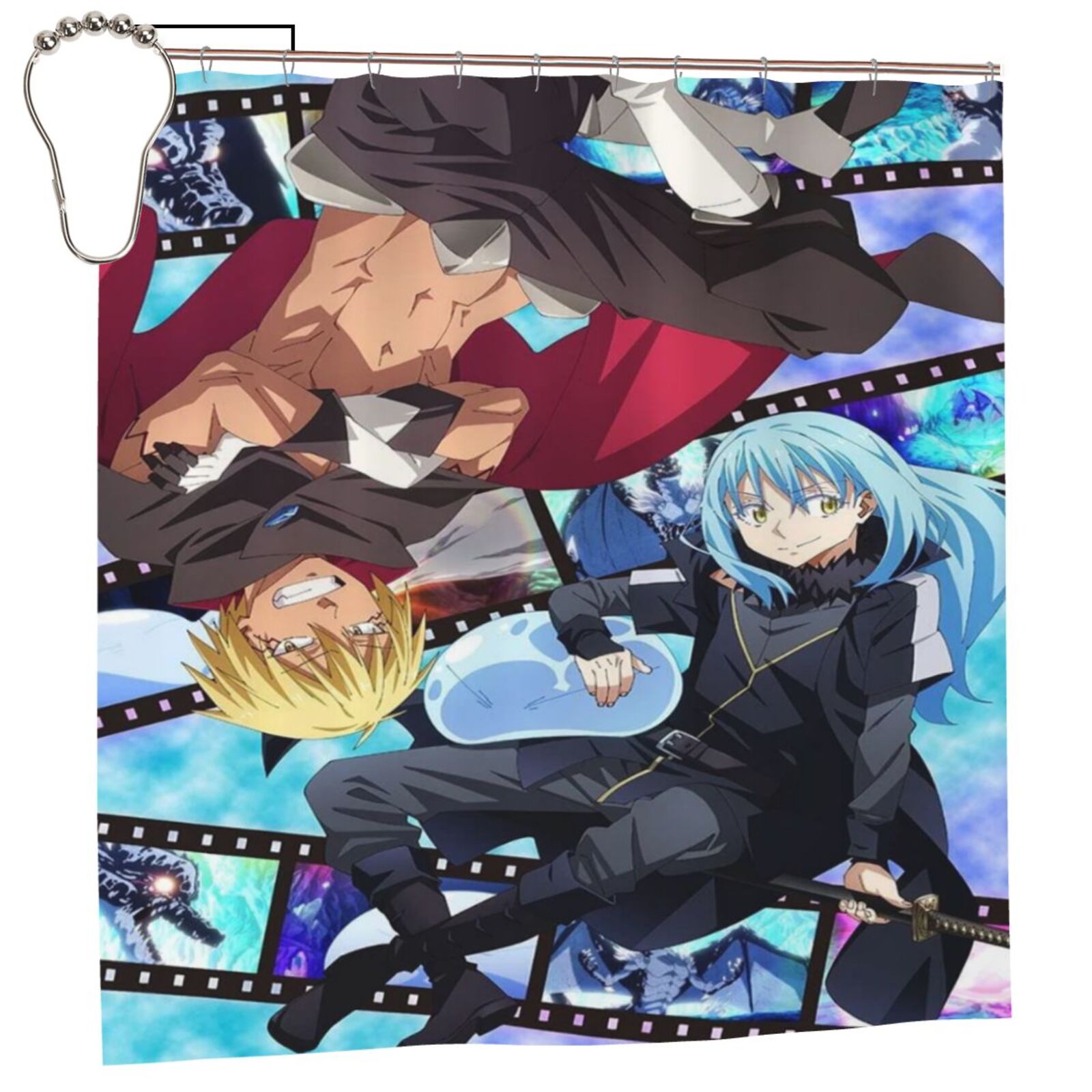 I Got Reincarnated As A Slime Shower Curtain Cartoon Decorative Bath ...