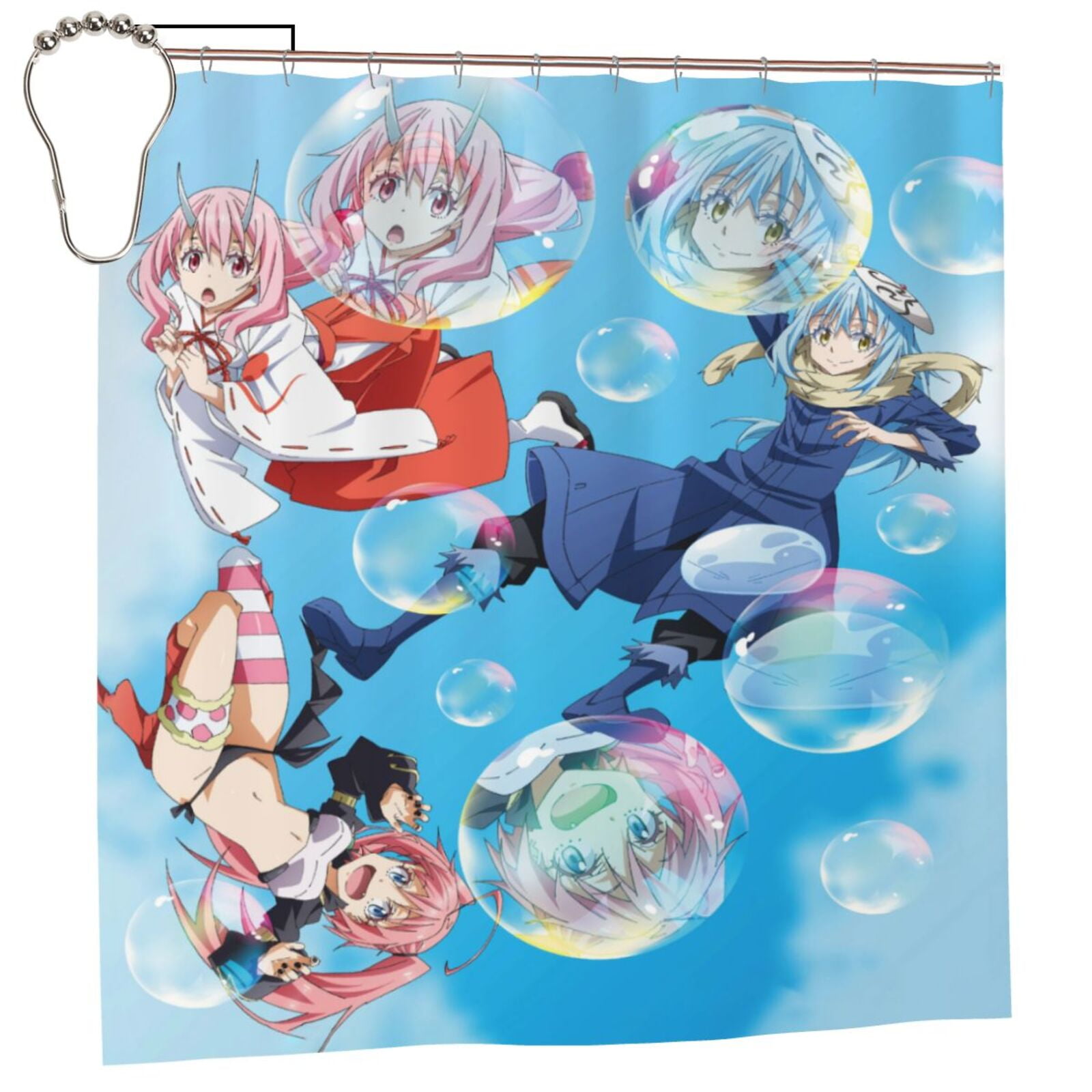 I Got Reincarnated As A Slime Shower Curtain Cartoon Decorative Bath ...