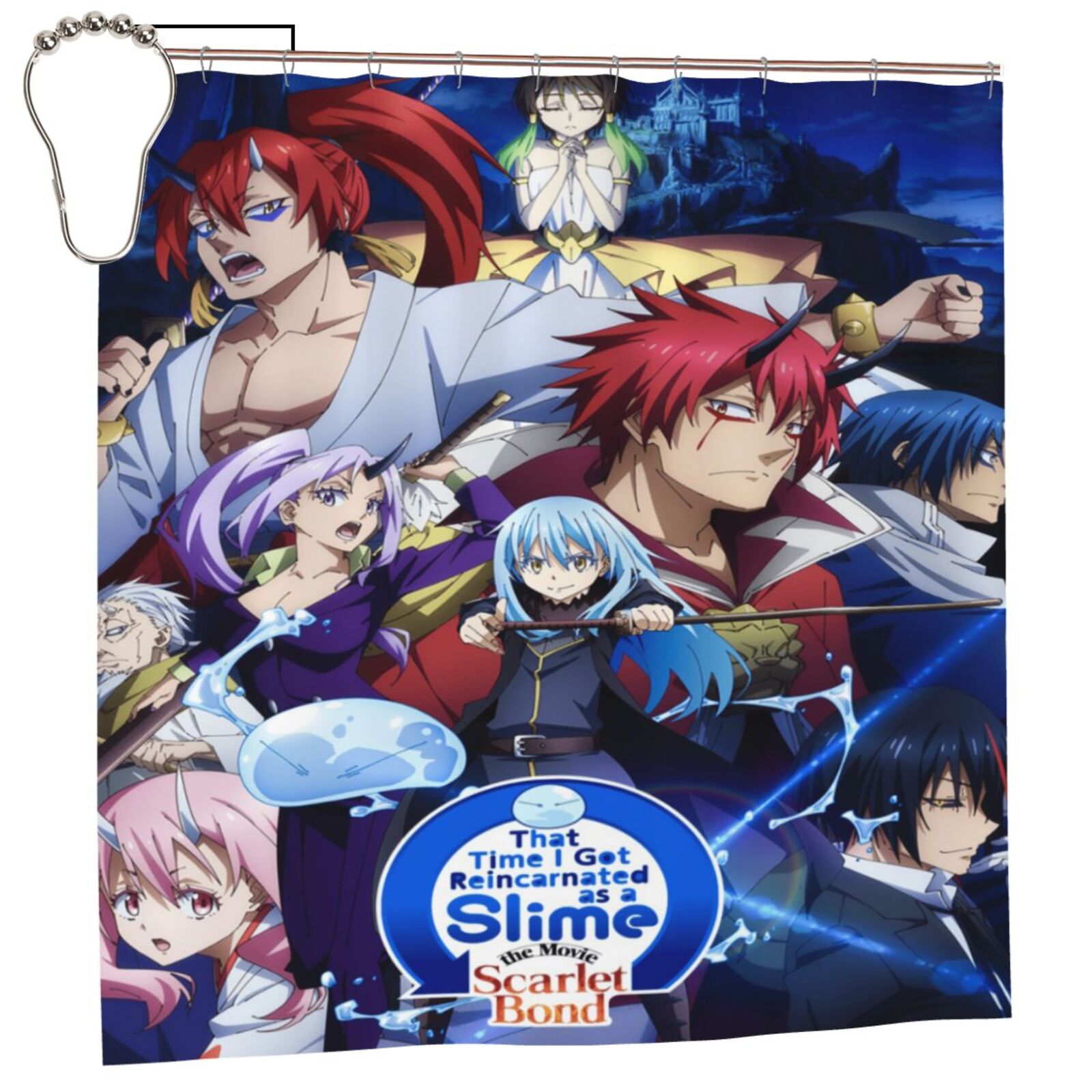 I Got Reincarnated As A Slime Shower Curtain Cartoon Decorative Bath ...