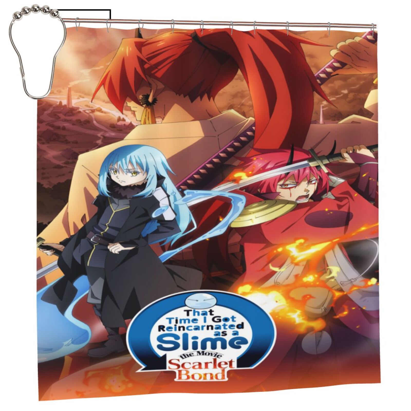 I Got Reincarnated As A Slime Shower Curtain Cartoon Decorative Bath ...