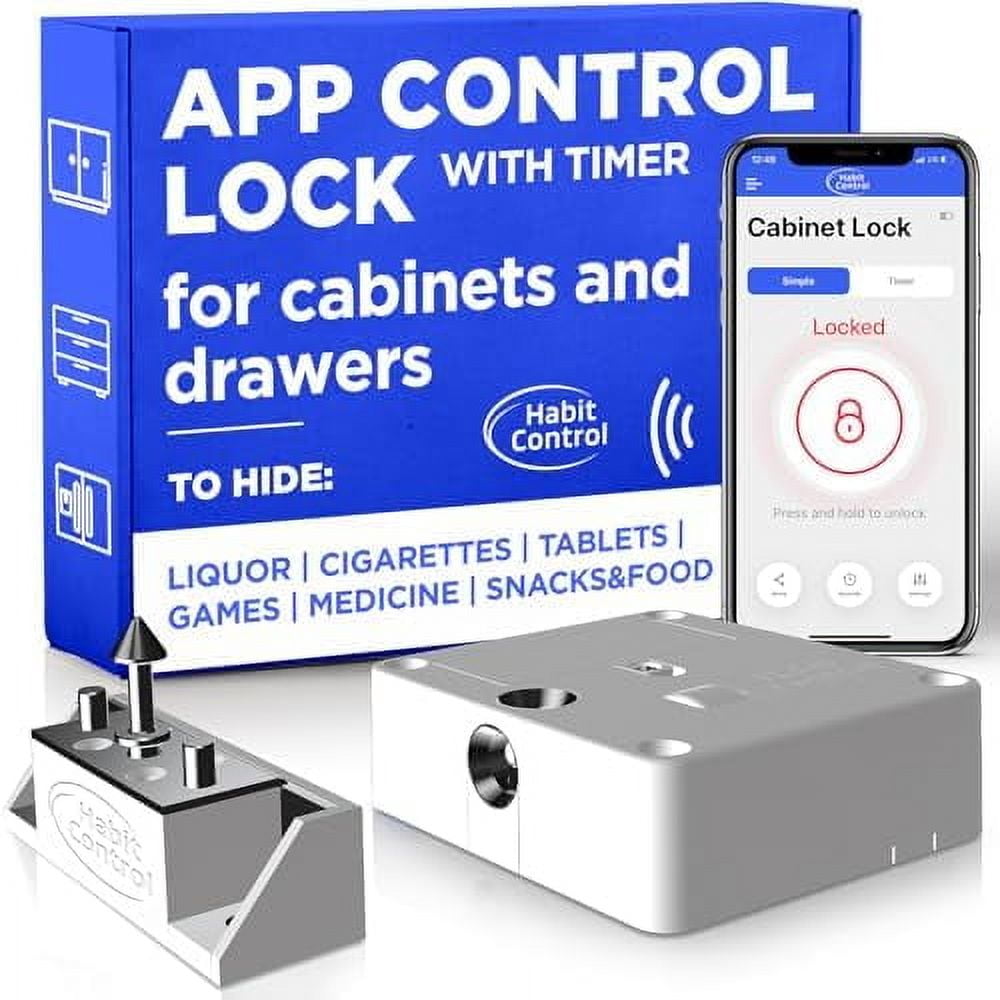 Time Lock with App - Bluetooth Liquor Cabinet Timer Lock Box for Bad ...