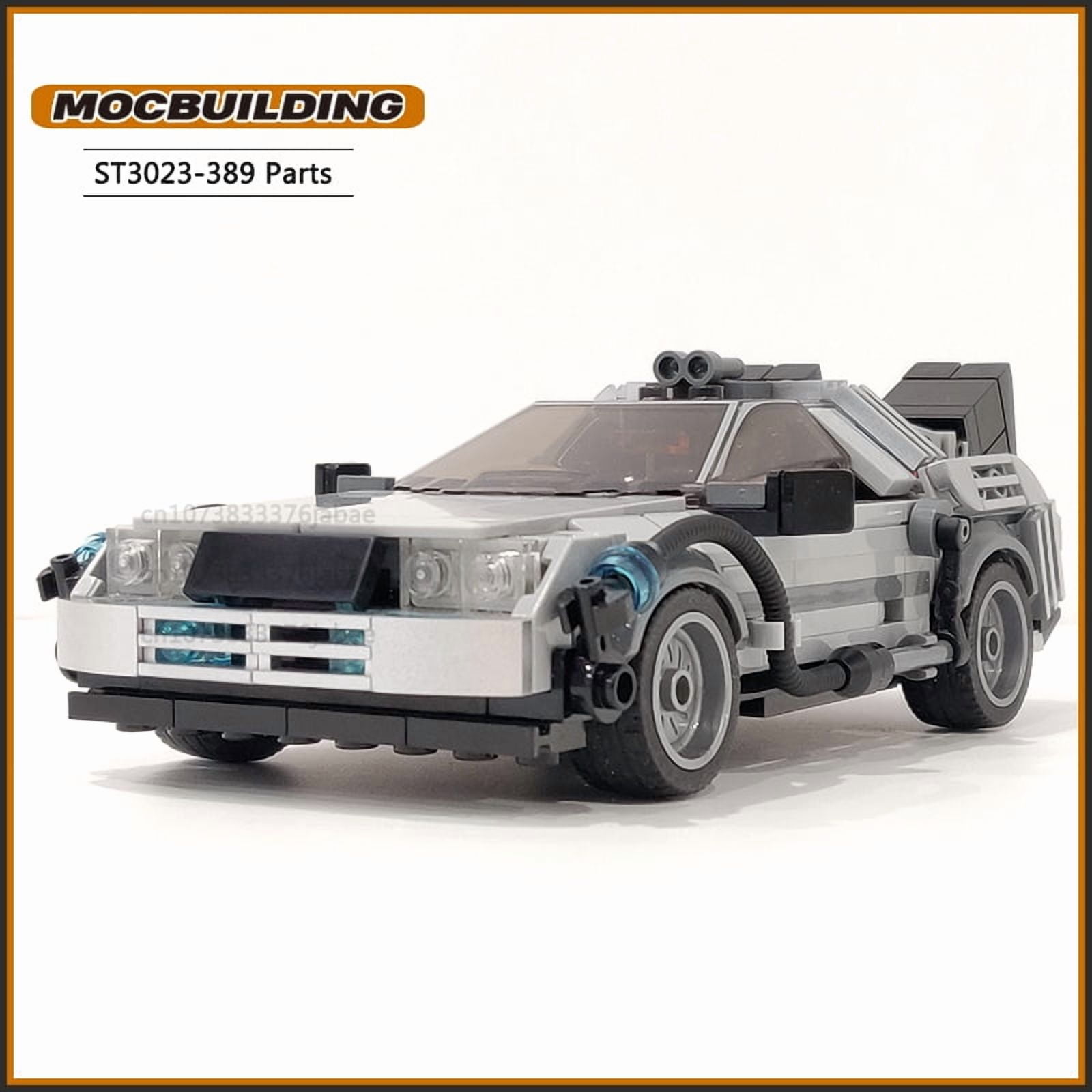 Time Machine Car MOC Building Blocks Doc Brown Value Van Technology Bricks Speed City Racing Car ...
