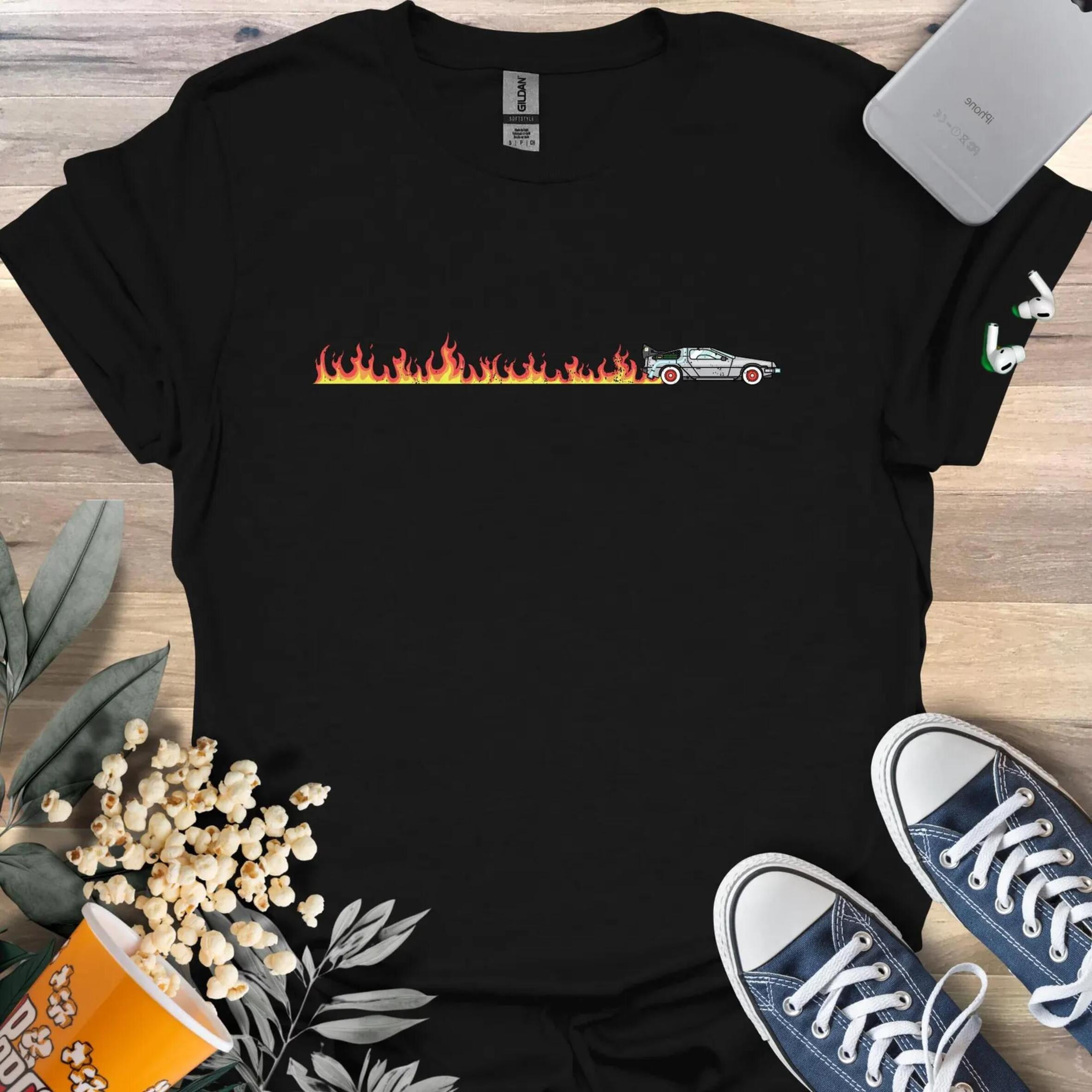 Time Machine Car T-Shirt, BTTF TShirt, Retro 80s Design, BTTF Parody ...