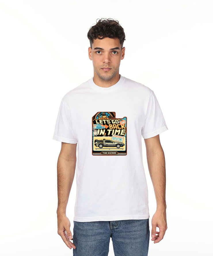 Time Machine Vehicle DeLorean BTTF Car Tee Comfort Colors Soft Garment ...