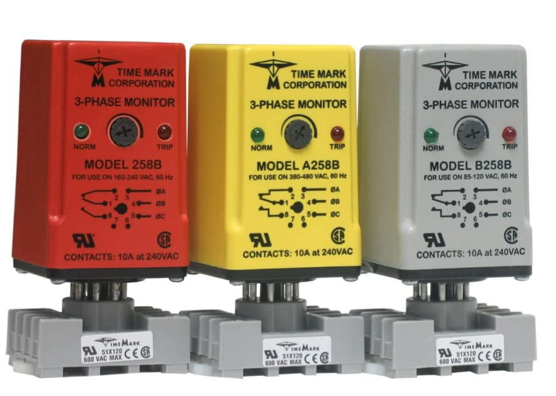 Time Mark Corporation 258B Relay; SSR; Phase Monitor; SPDT; Cur-Rtg 10A ...