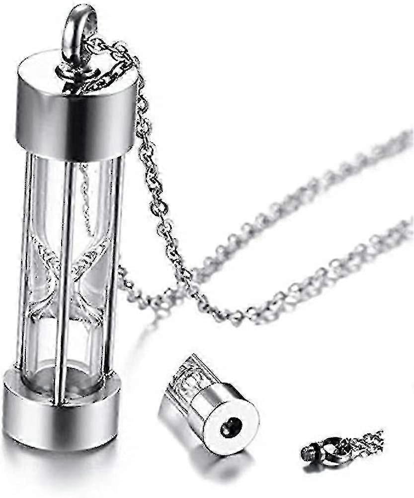 Time Memory Hourglass Glass Cremation Jewelry Urn Necklace For Ashes ...