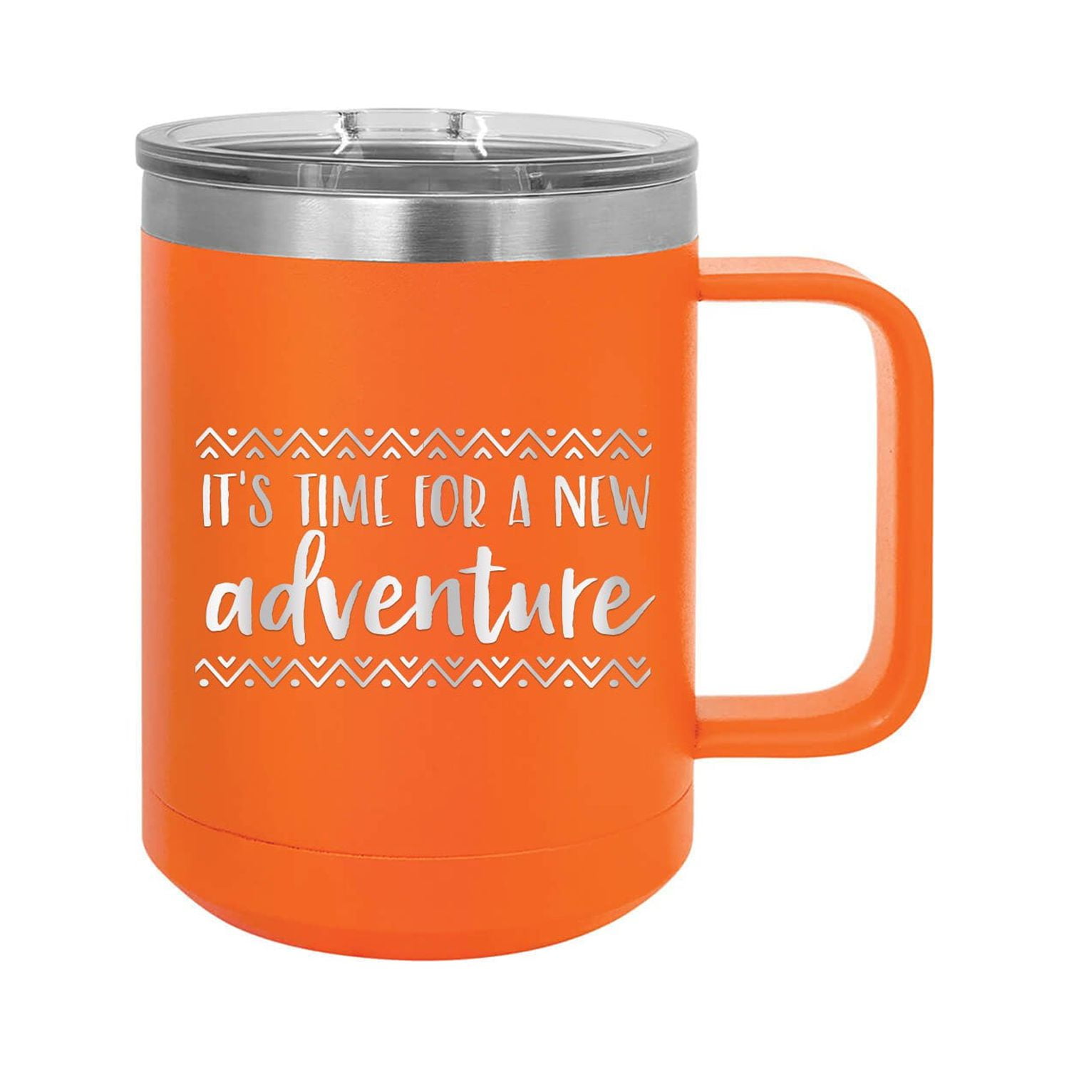It's Time For A New Adventure - Engraved Coffee Mug with Handle Cup ...