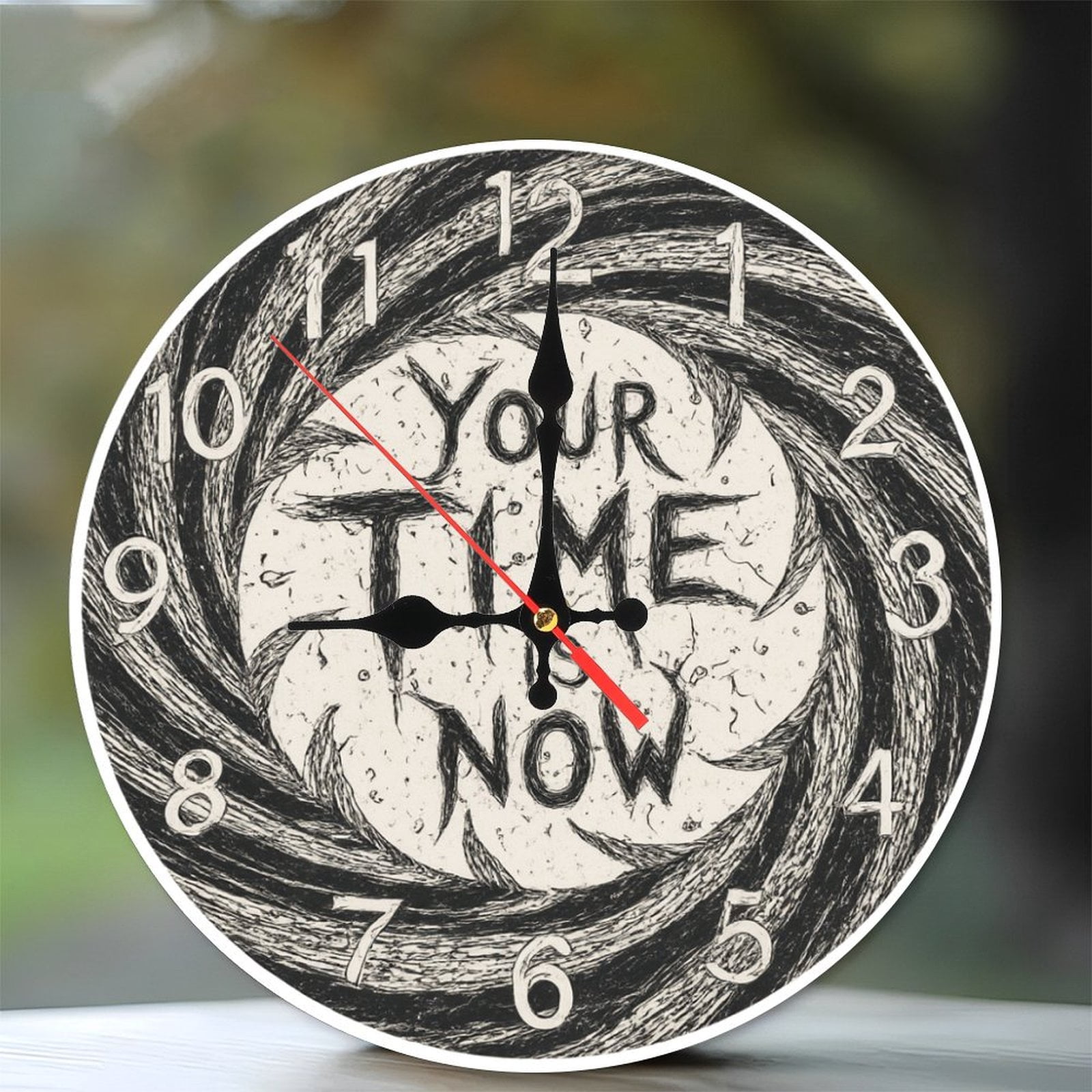 Your Time Is Now Motivational Wall Clock Home Decor Art 10-Inch Silent ...