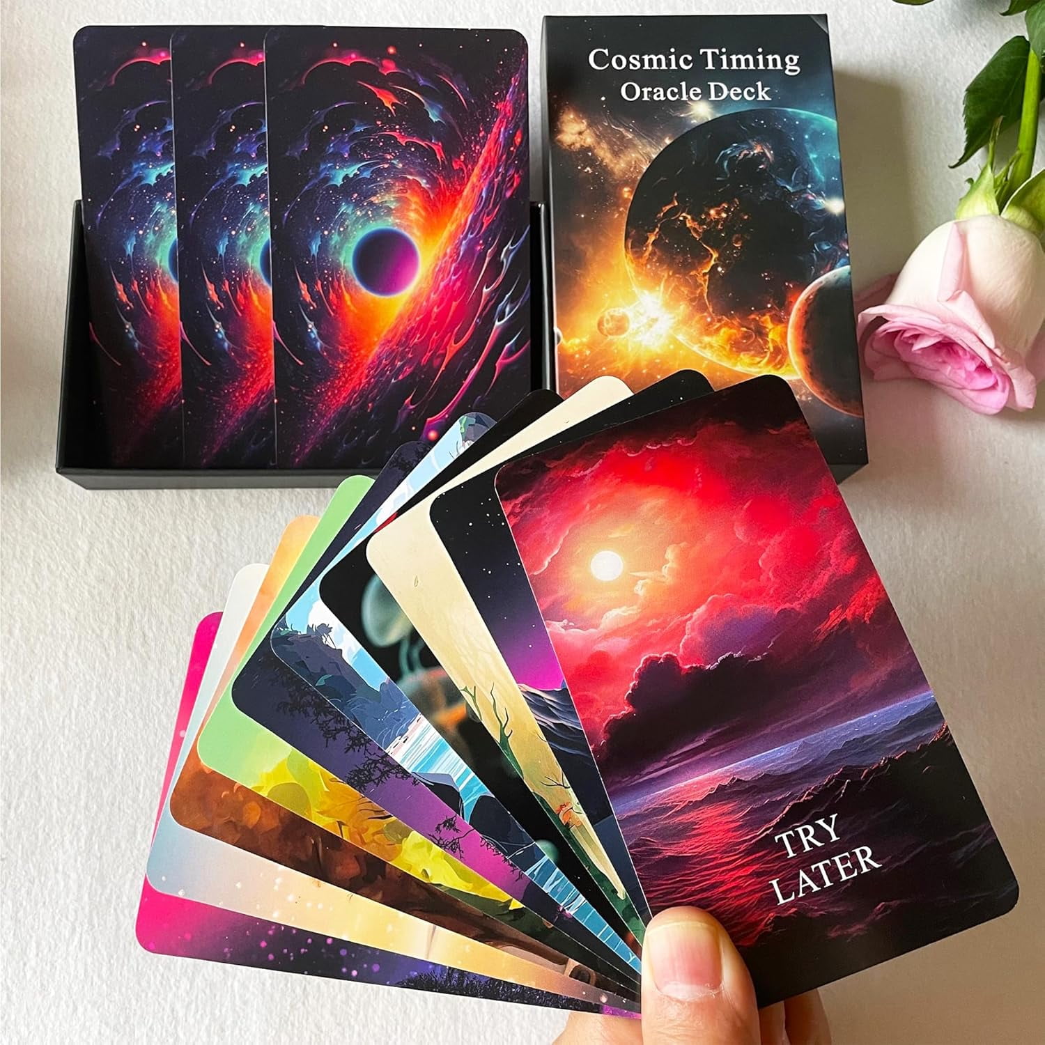 Time Oracle Cards Deck, Cosmic Timing Oracle Cards, Oracle Cards for ...