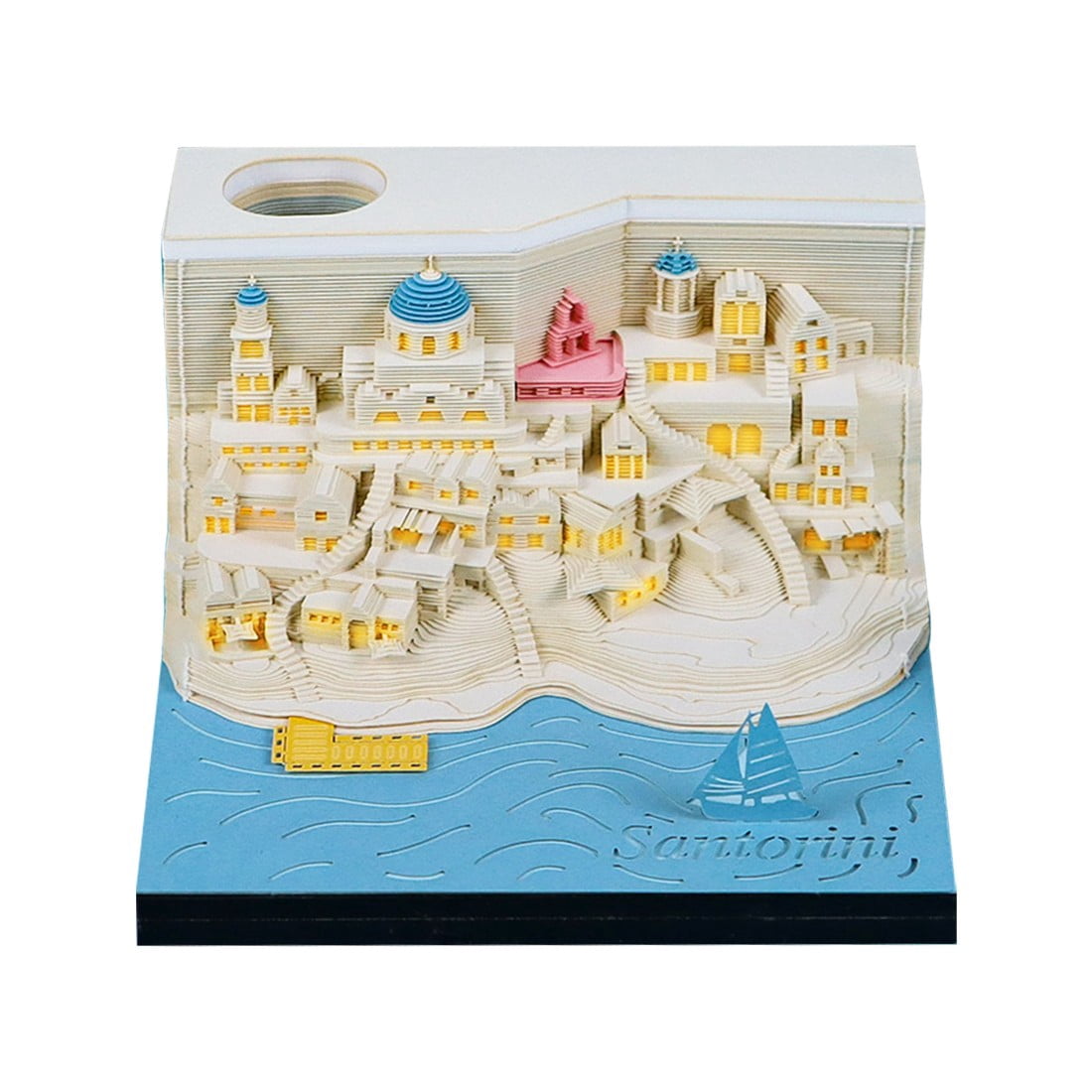 Time Piece Calendar 2025 with LED Light 3D Tear-away Desk Calendar ...