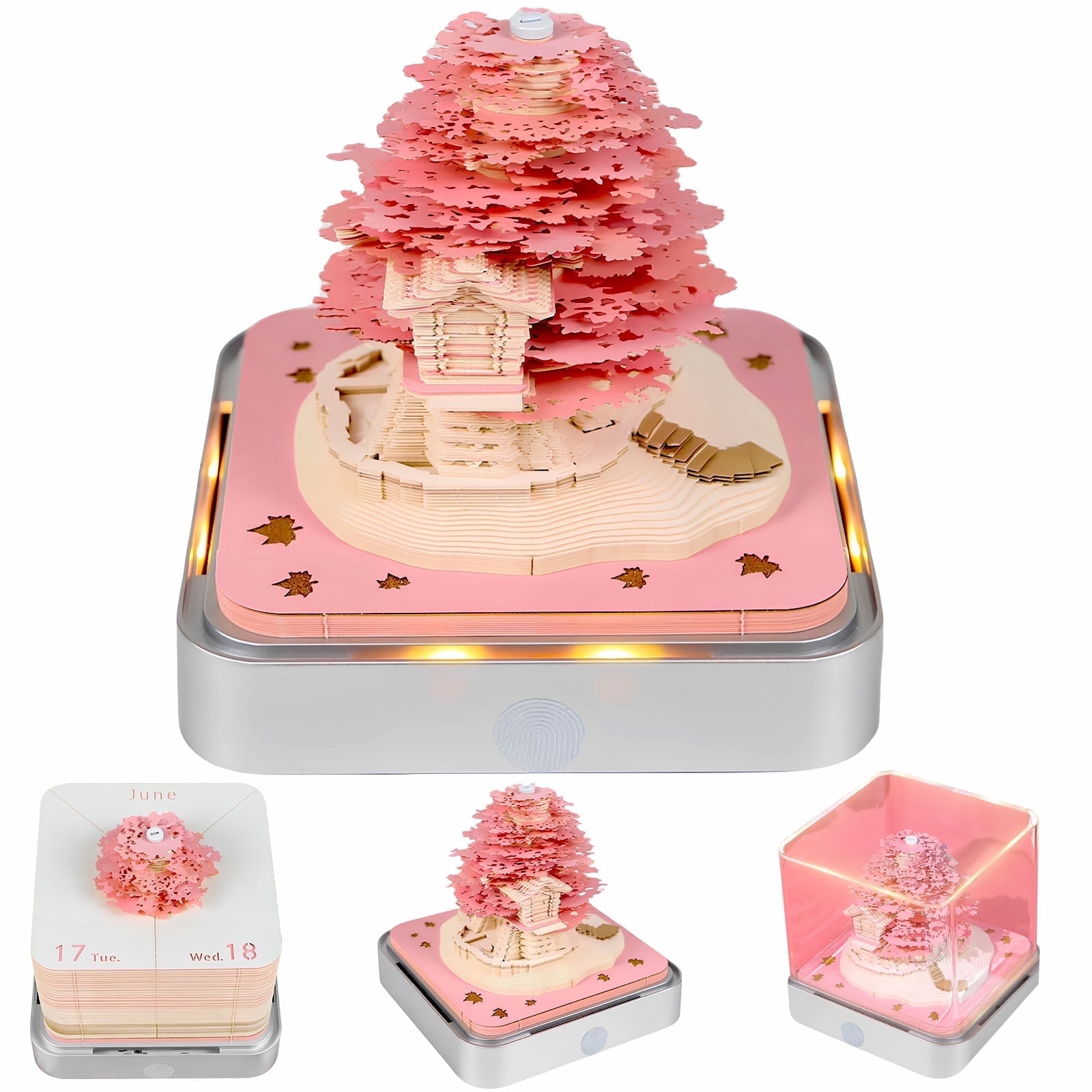 Time Piece Calendar 2026, 3D Sticky Notes 2026, Calendar Sakura Tree ...