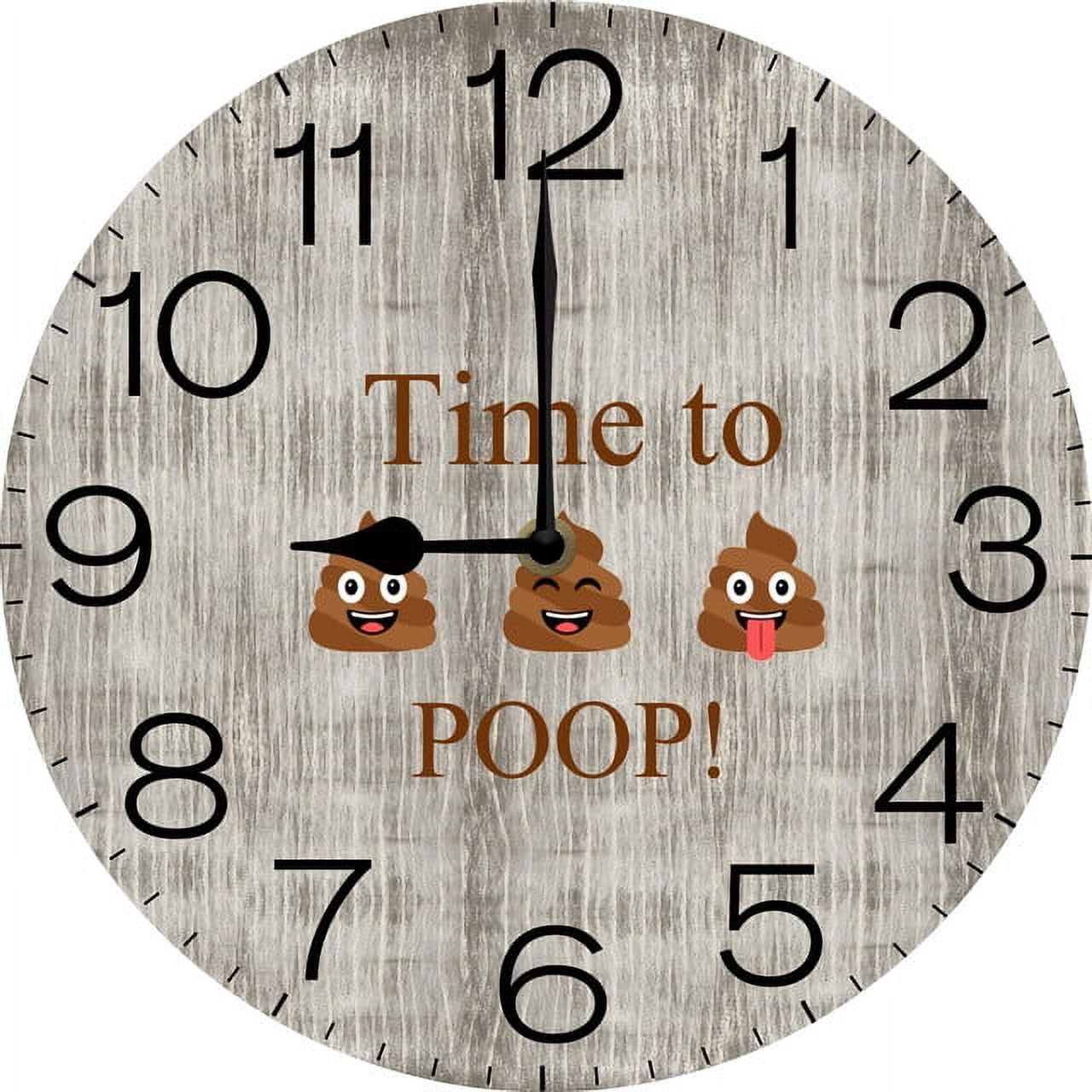 Time To Poop Clock, Funny clock for Bathroom Humor Gift for Grandfather ...
