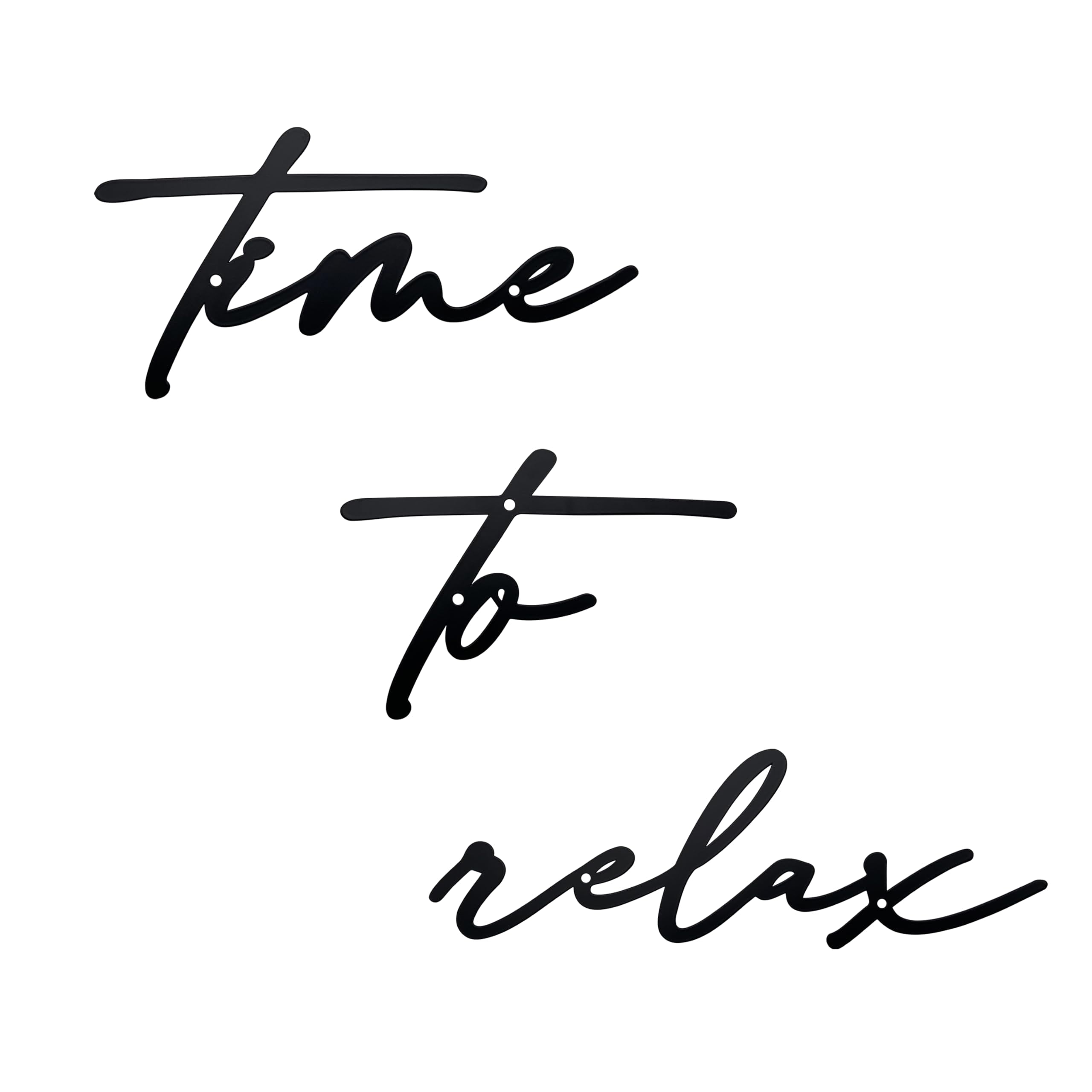 Time to Relax Sign Metal Wall Decor Black Bathroom Decor Wall Art ...