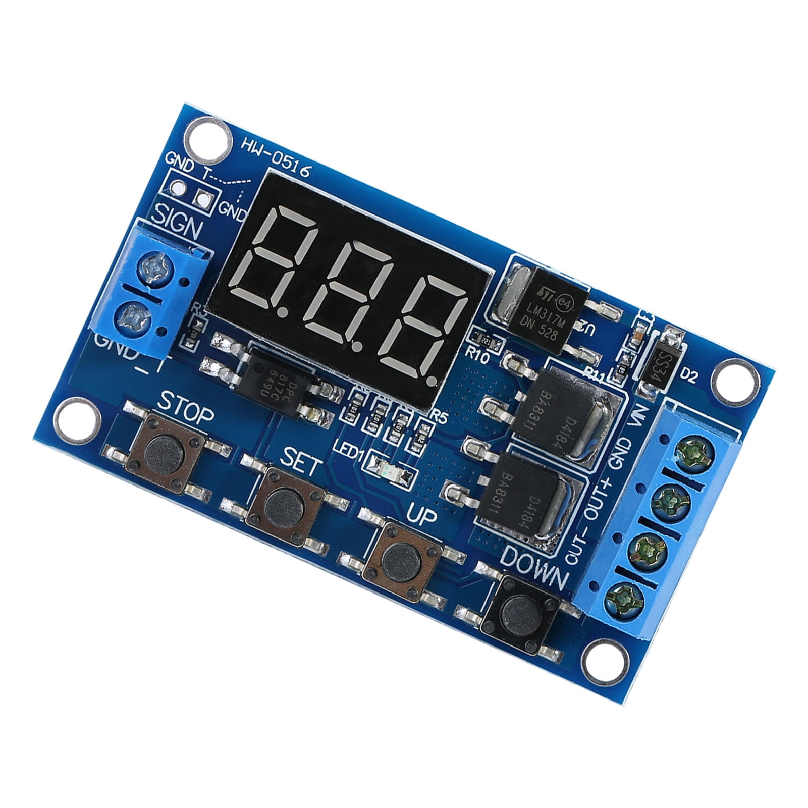 Time Relay, DC 5V-36V Trigger Cycle Delay Timer Switch Turn On/Off Relay Module with LED Display ...