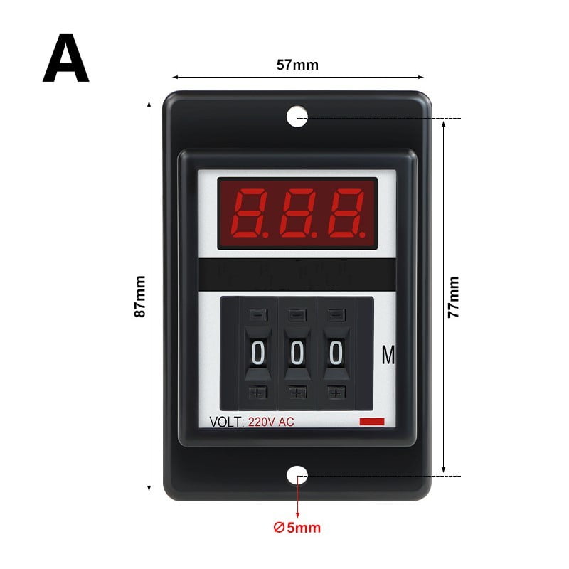 Time Relay Delay Timer Time Delay For Asy 3d 8pin Ac 220v 999s 999m