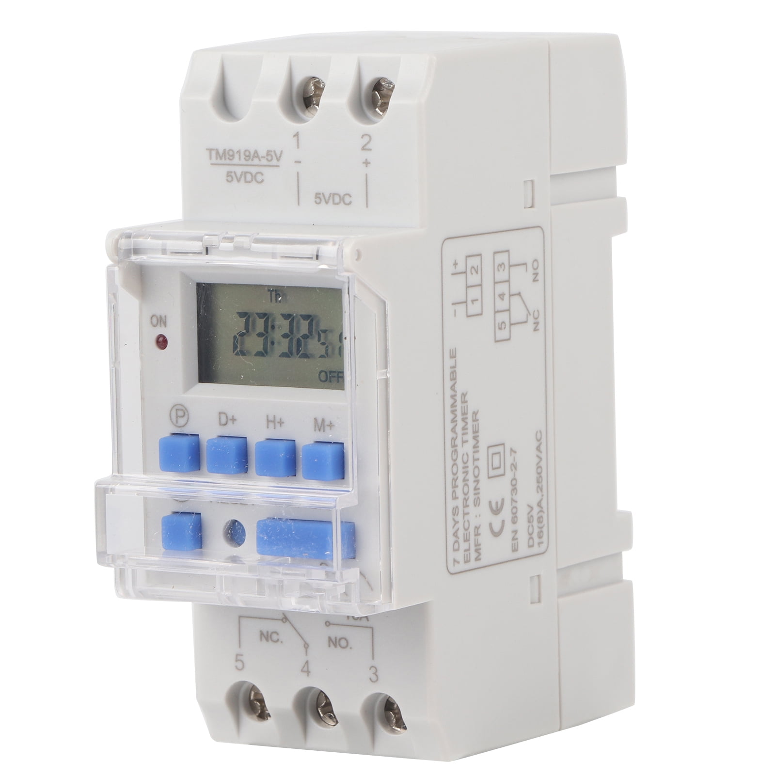 Time Relay Programmable 5V DC 16A Weekly Timer Switch LCD On Off ...
