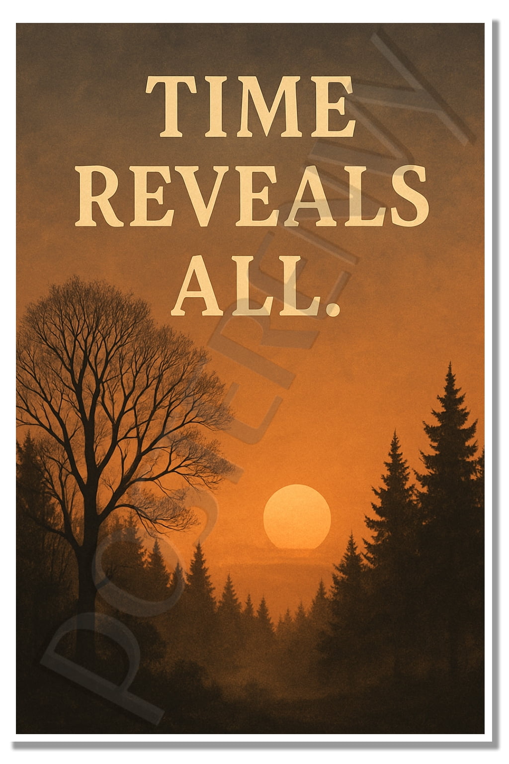 Time Reveals All – Inspirational Poster – 18 inch x 12 inch - Walmart.com