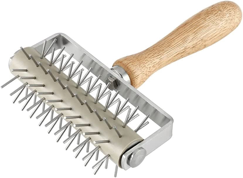 Time-Saver Pizza Dough Roller Docker with Wood Handle, for Pizza Cookie ...