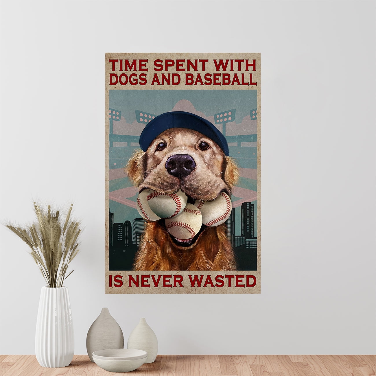 Time Spent With Golden Retriever Dogs And Baseball Is Never Wasted ...
