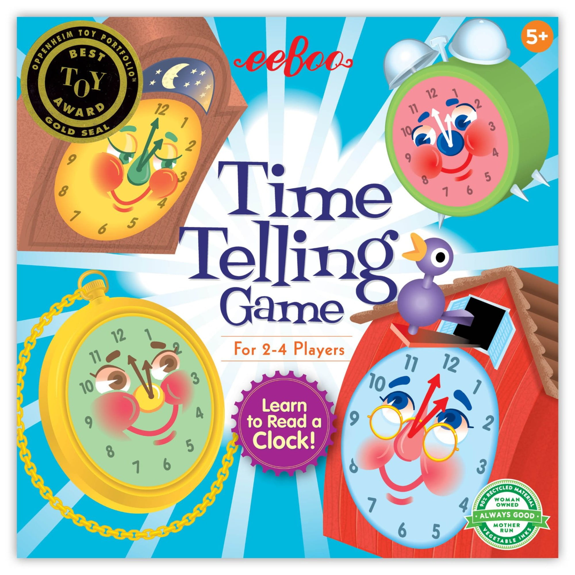 eeBoo Time Telling Game Ages 5+ - Walmart.com