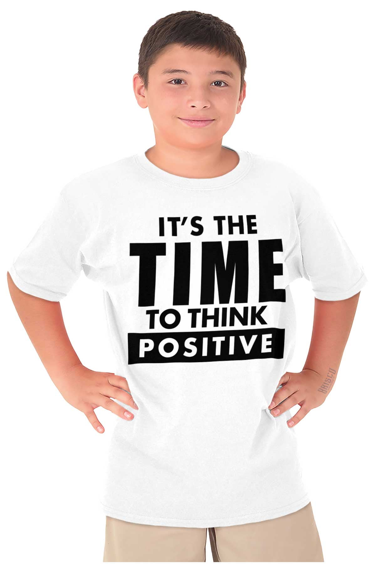 Time Think Cute Optimistic Gym Crewneck T Shirts Boy Girl Teen Brisco ...
