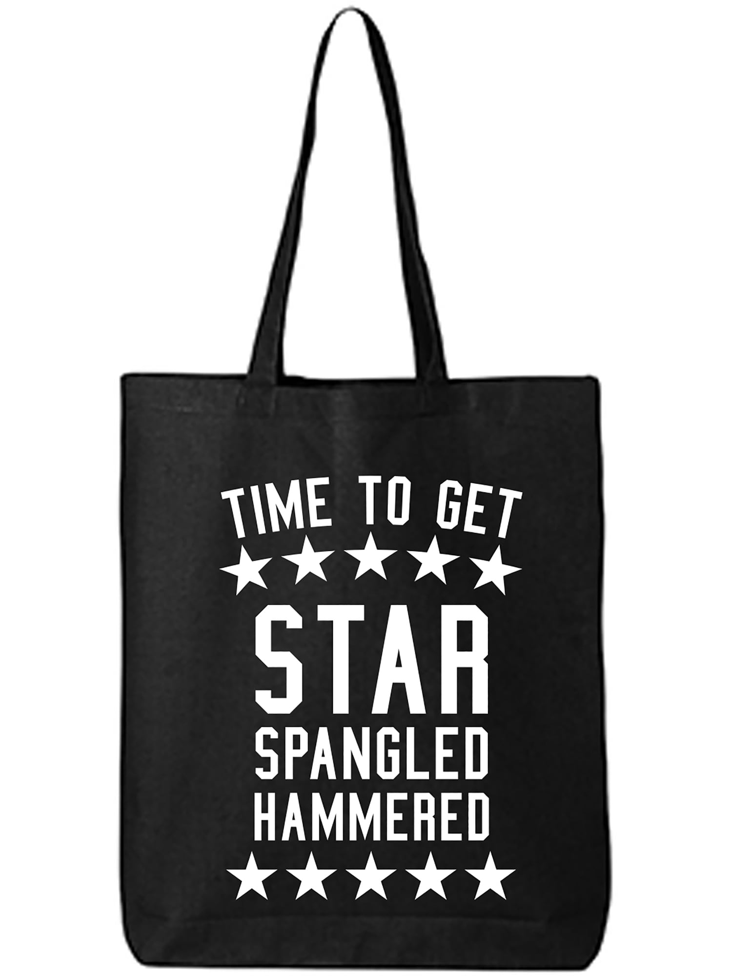 Time To Get Star Spangled Cotton Canvas Tote Bag - Walmart.com