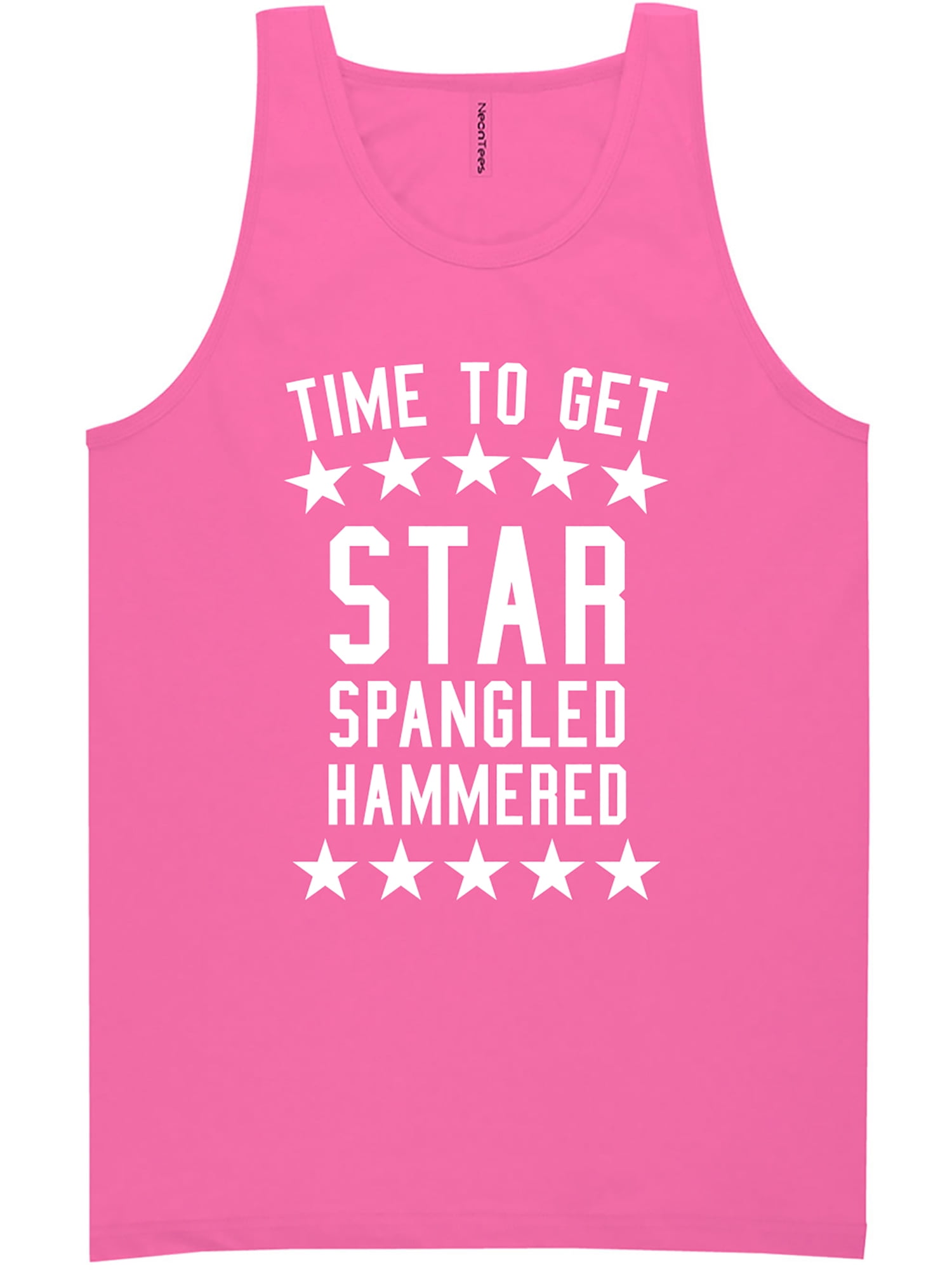 Time To Get Star Spangled Neon Tank Top - Walmart.com