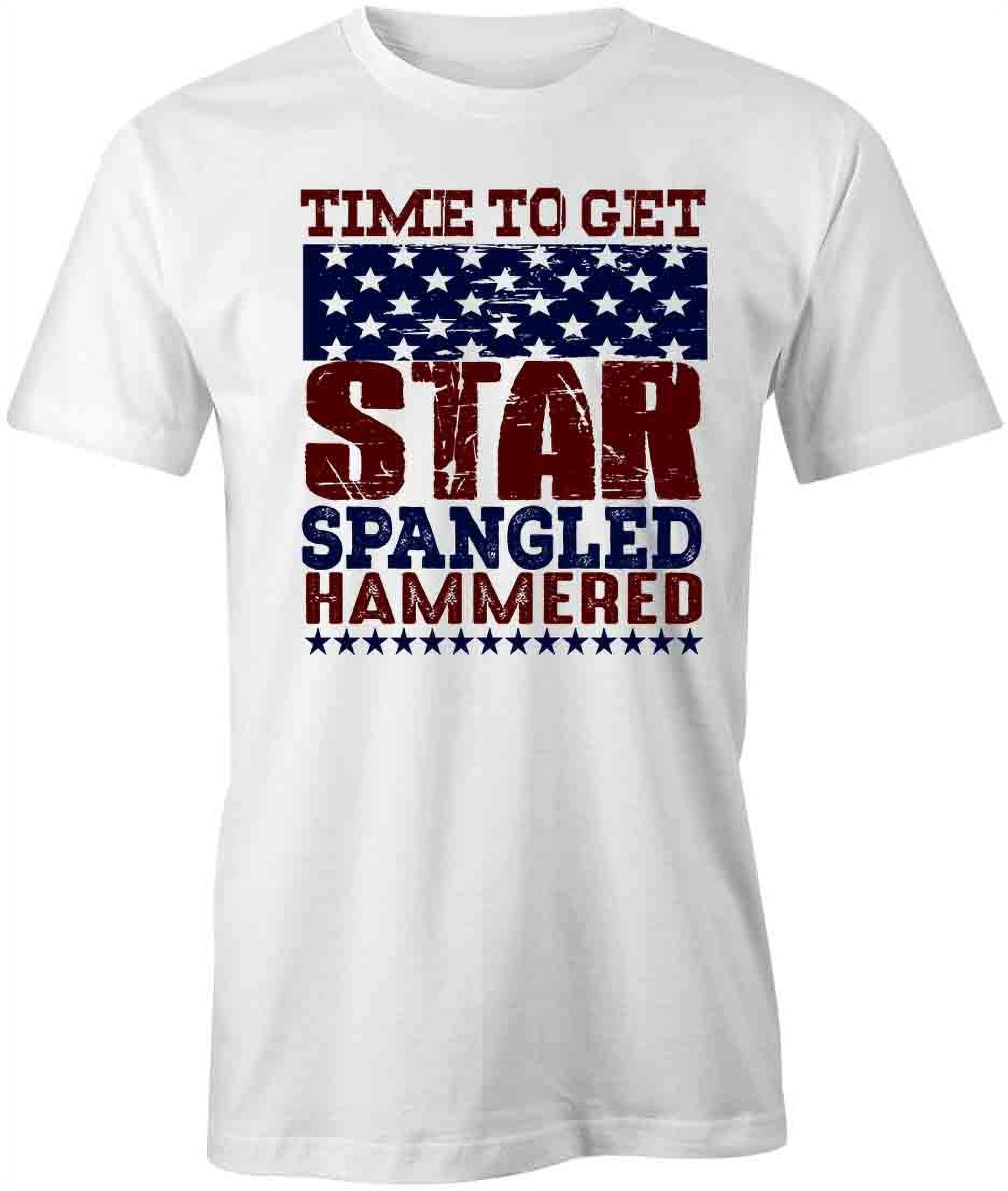 Time To Get Star Spangled T-Shirt | Patriotic American White Tee Gift ...