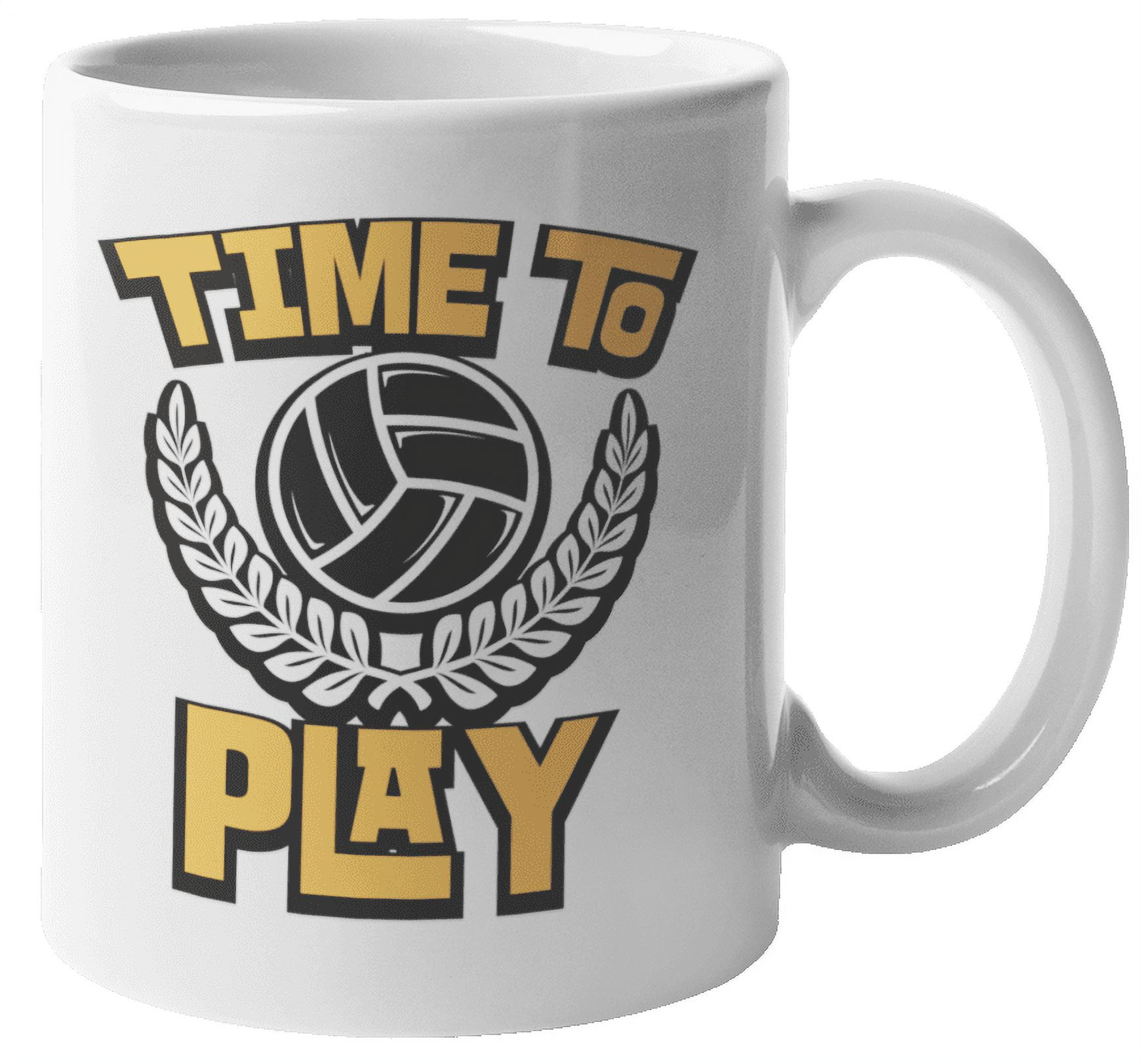 Time To Play. Volleyball Sports Coffee & Tea Mug For Athlete, Trainer ...