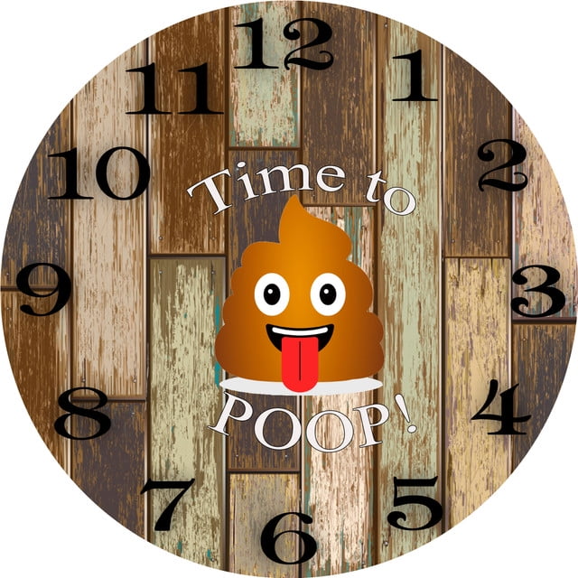 Time To Poop Clock, Funny clock for Bathroom Humor Birthday Gifts for ...