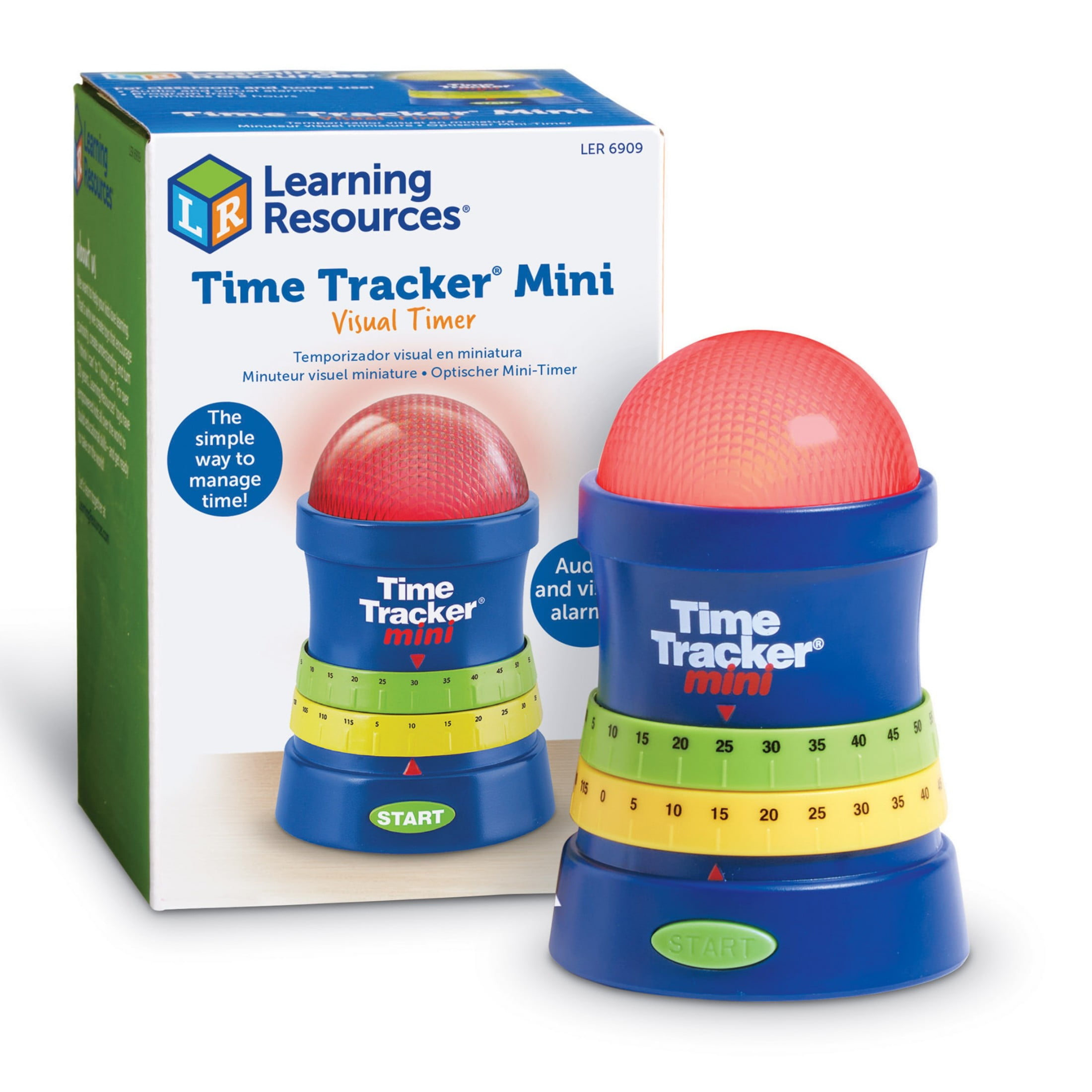 Learning Resources Time Tracker Mini Visual Timer - Audio and visual ...